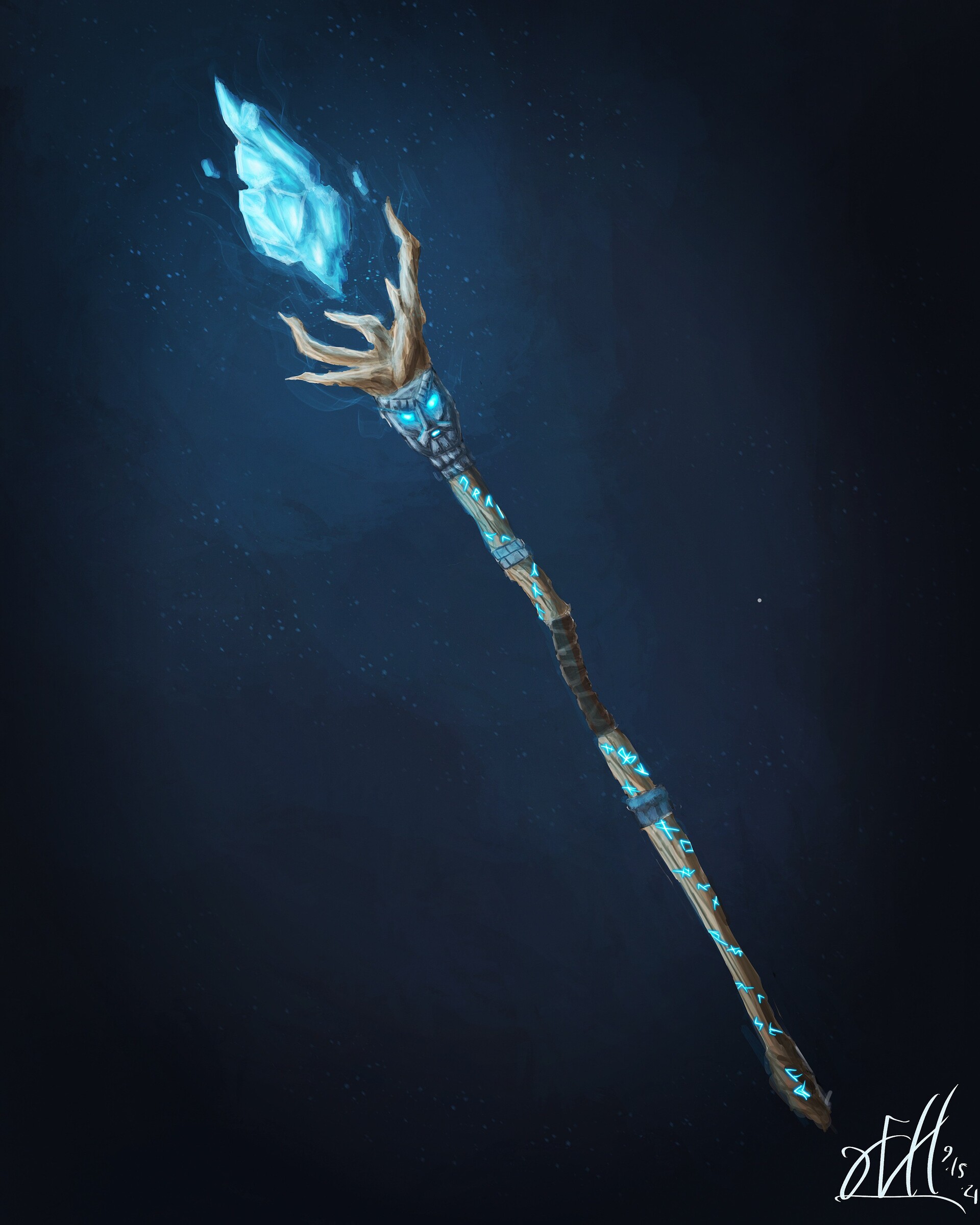 ArtStation - Ice Wizard's Staff
