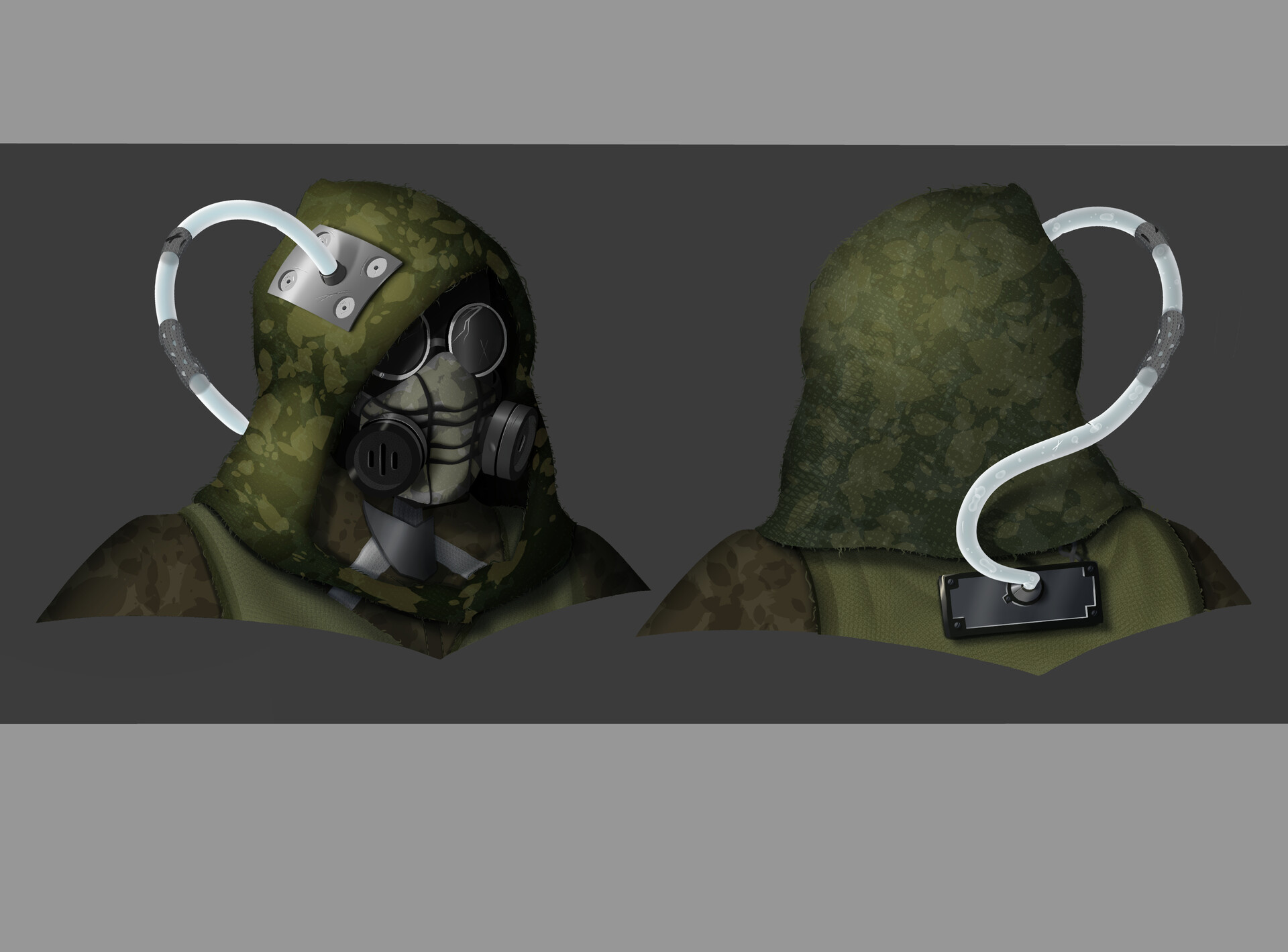 ArtStation - Space Ghillie Suit Helmet and Mask