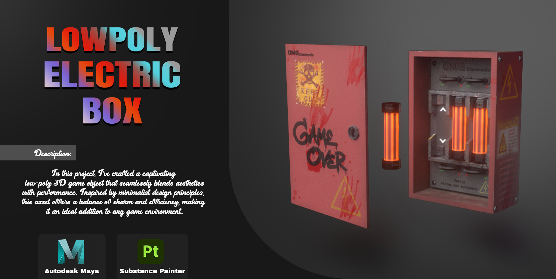 ArtStation - low-poly 3D Electric Box