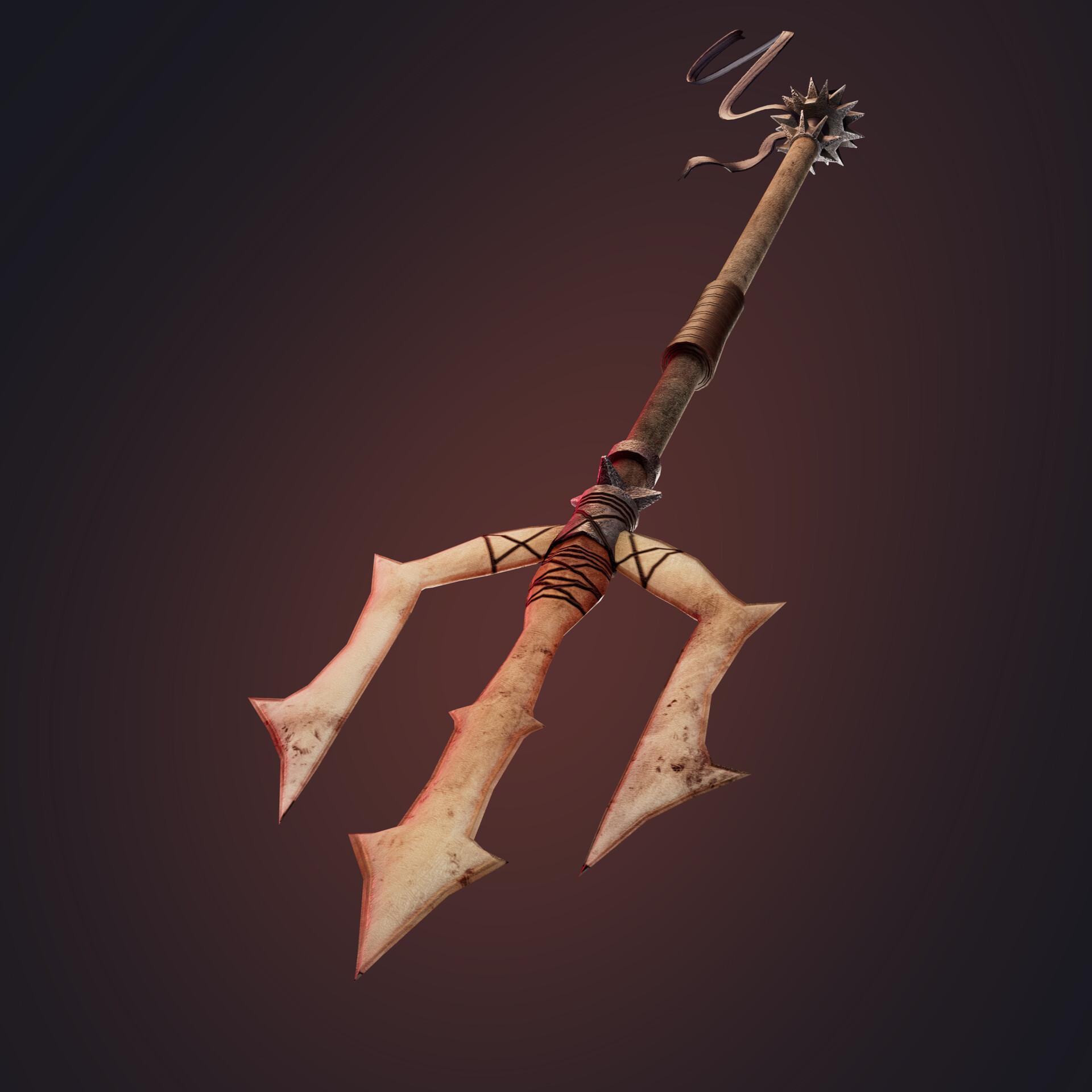 Fantasy Trident Spear Spear/Trident Weapons Anathema, LAUFER Corentin