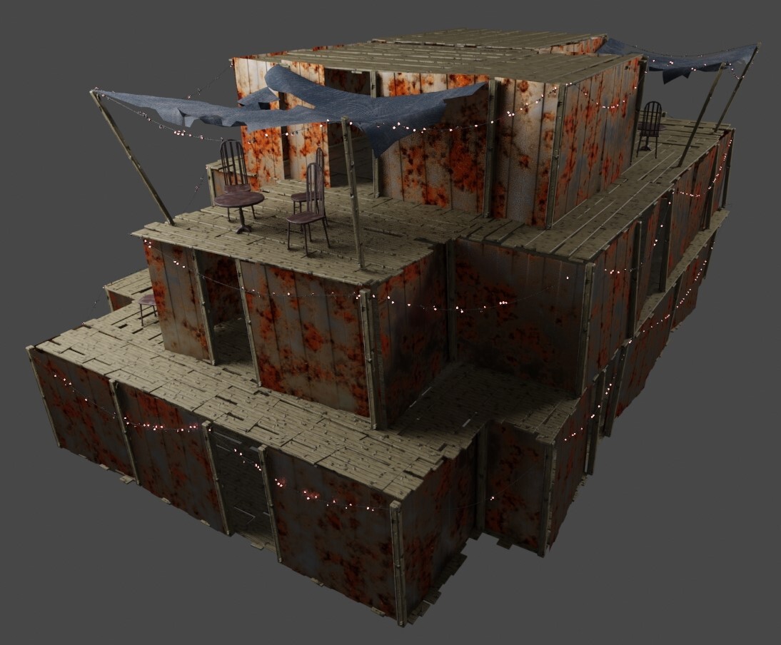 ArtStation - Dystopian Desert Outpost Model