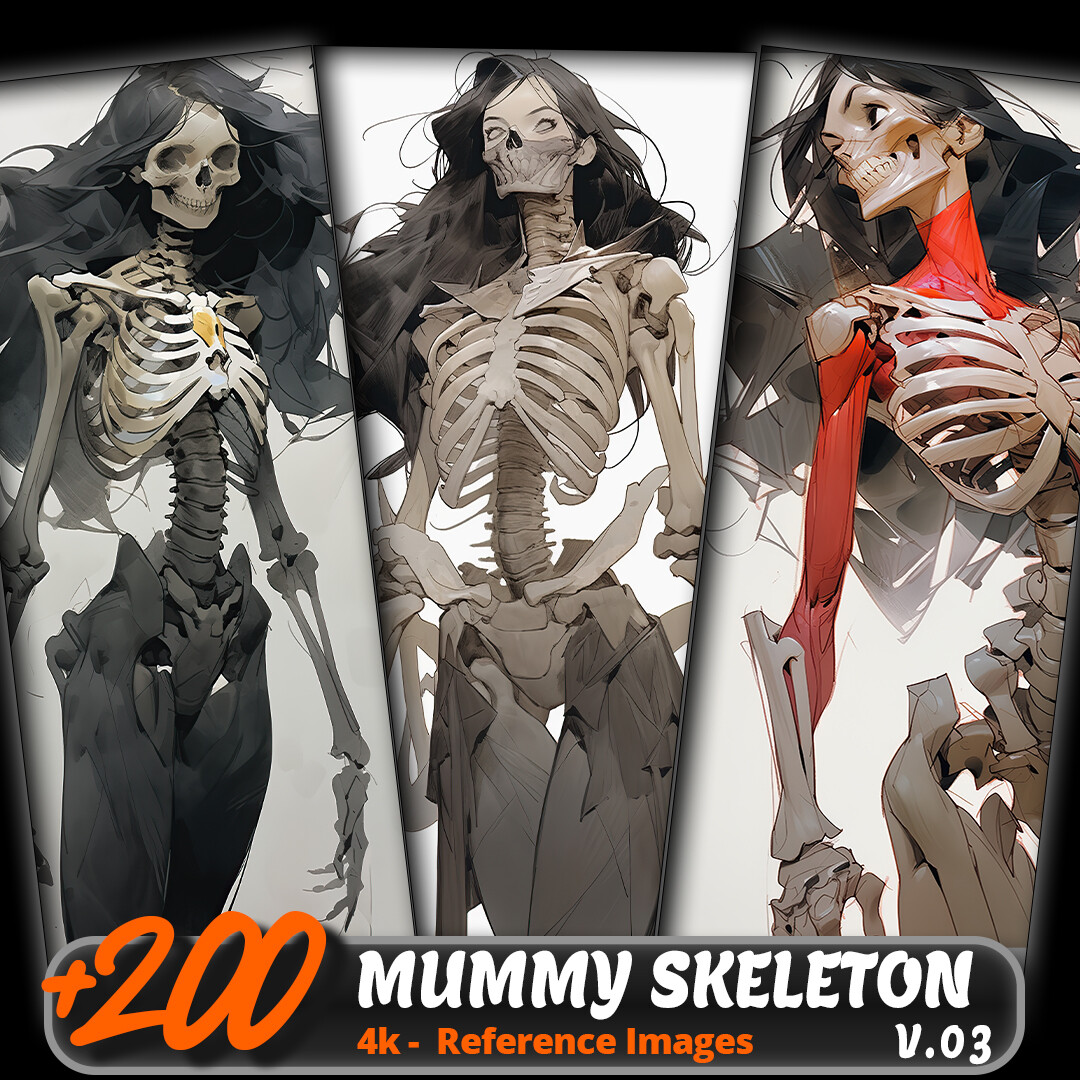 ArtStation - MUMMY SKELETON VOL. 03/ 4K/ Reference Image
