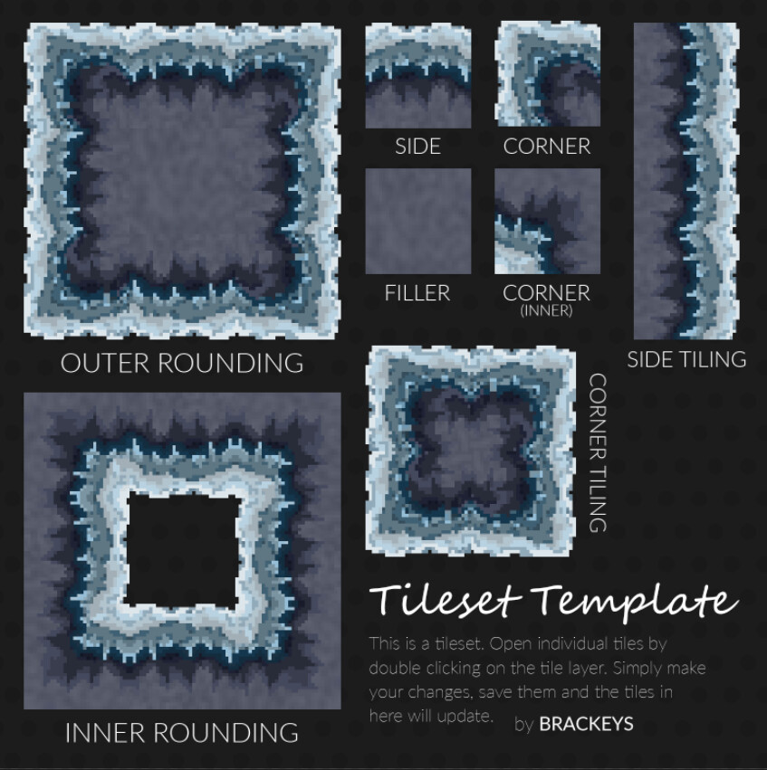 ArtStation - Snow pixel art tileset