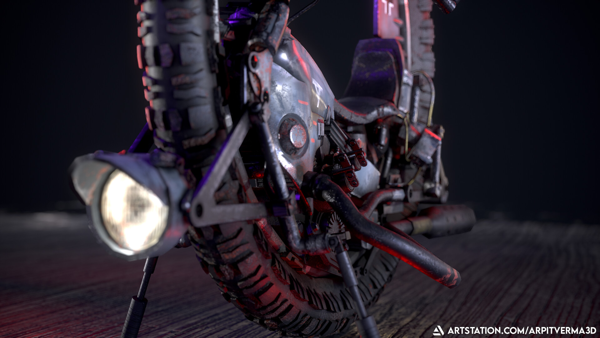 Arpit Verma - Sci-Fi Monowheel 3D Model Inspired by Wolfenstein 2