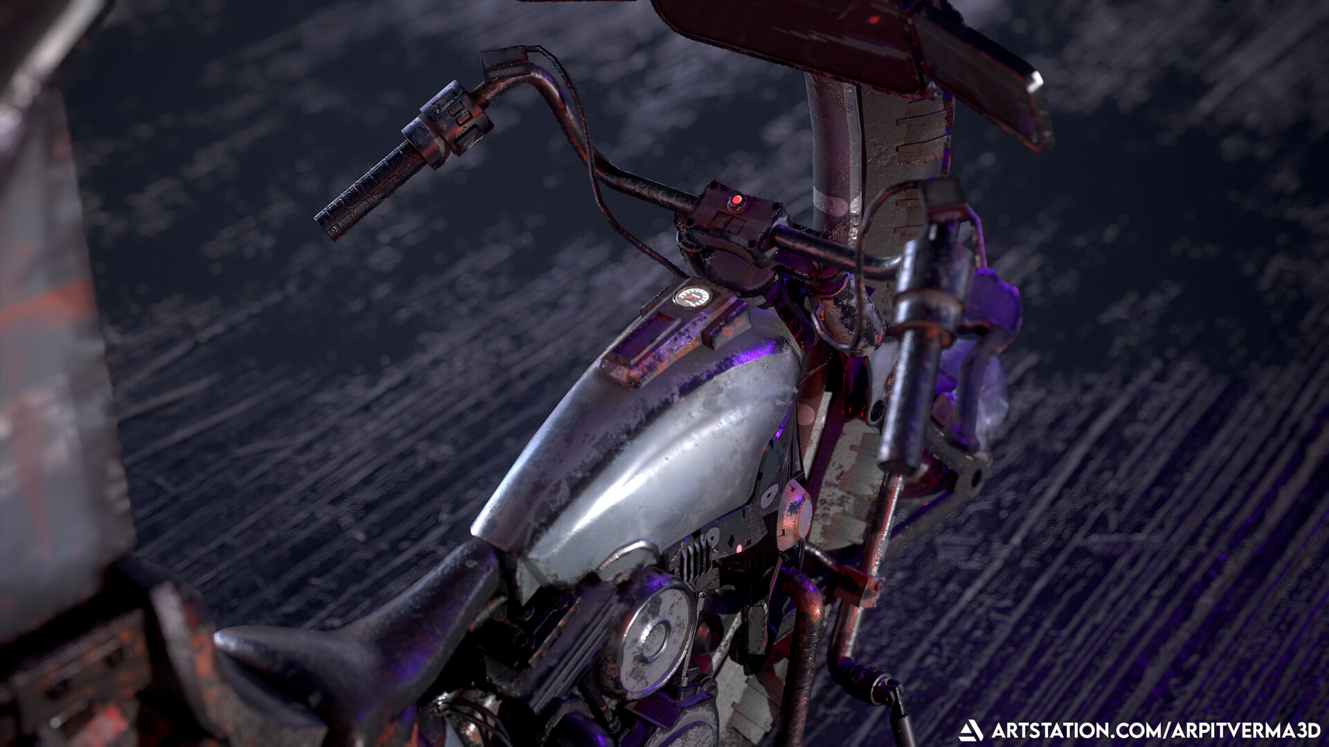 Arpit Verma - Sci-Fi Monowheel 3D Model Inspired by Wolfenstein 2