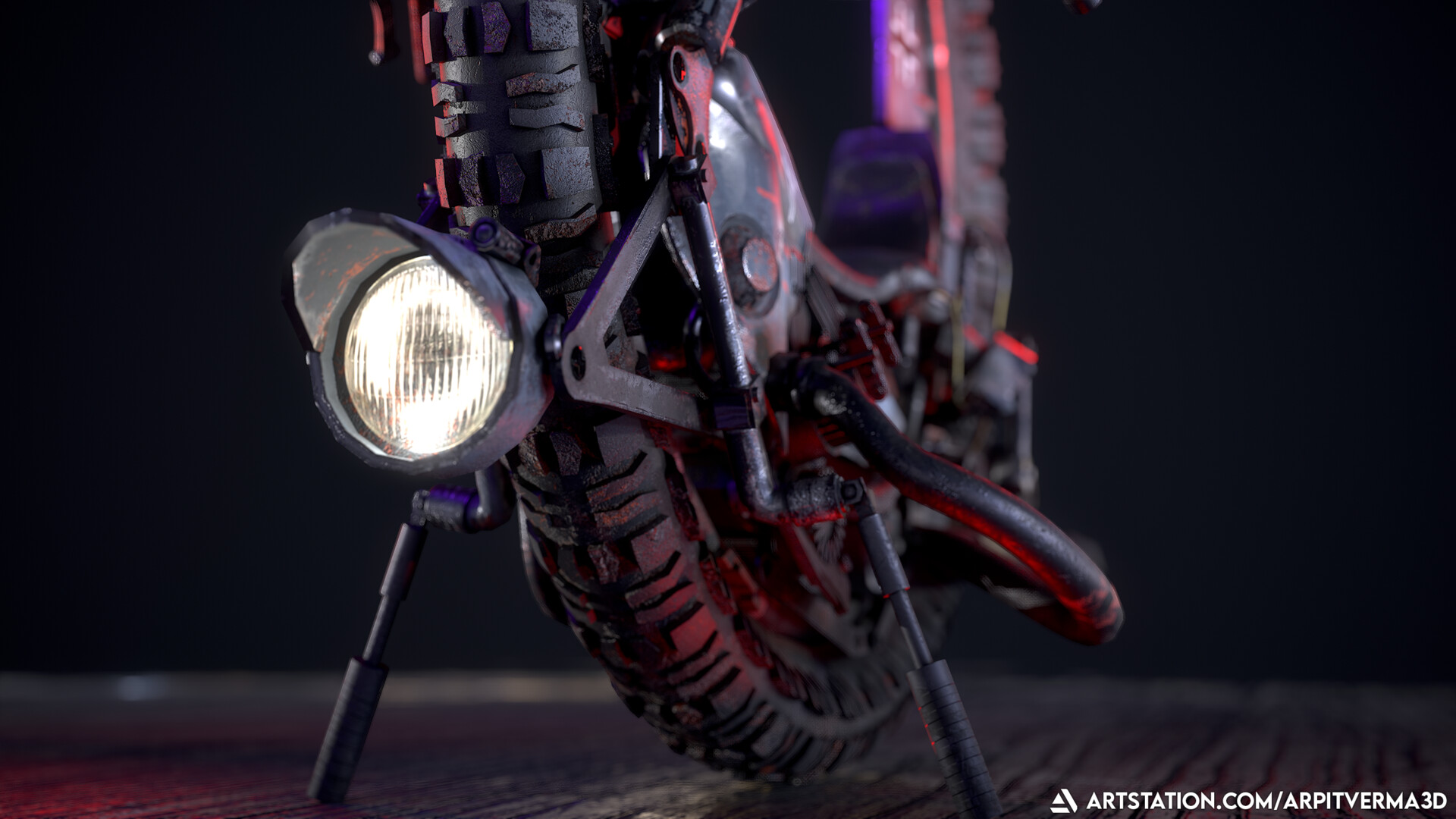 Arpit Verma - Sci-Fi Monowheel 3D Model Inspired by Wolfenstein 2