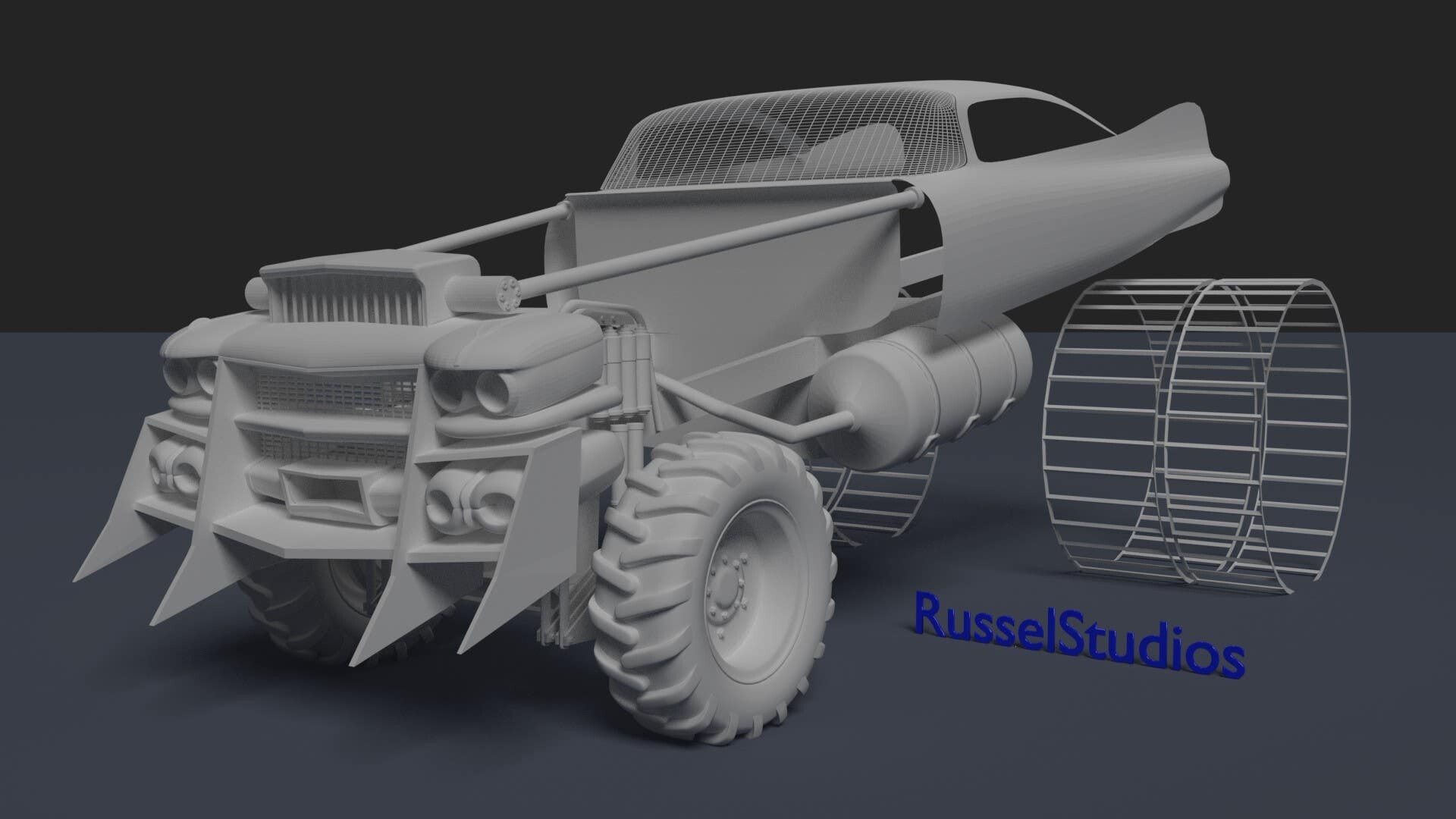 ArtStation - The Gigahorse from Mad Max - An Abandoned 3D Modeling Project