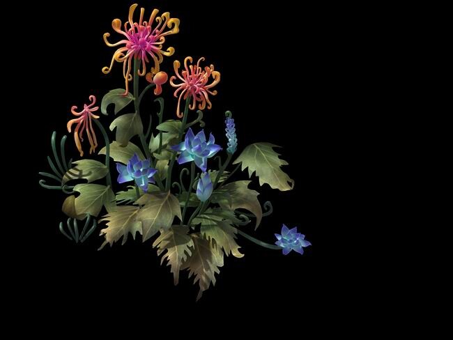 ArtStation - Game Model - Hanging Garden - Xian Yun flowers and