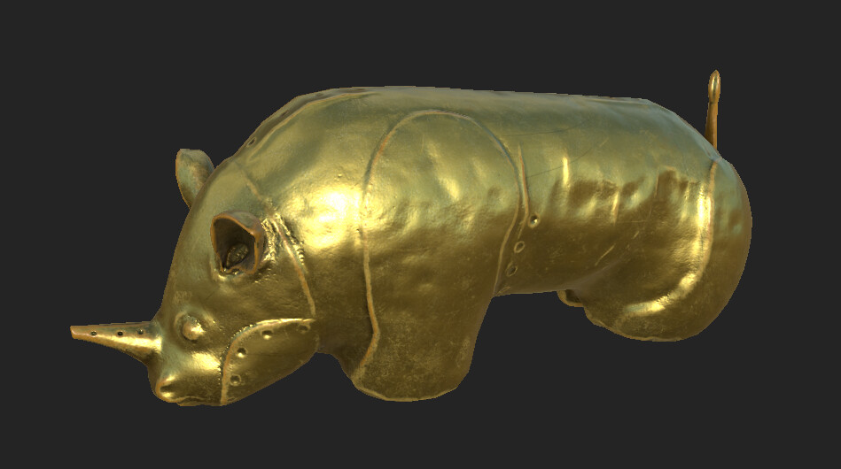 ArtStation - Artifact - Golden Rhinoceros Mapungubwe.
