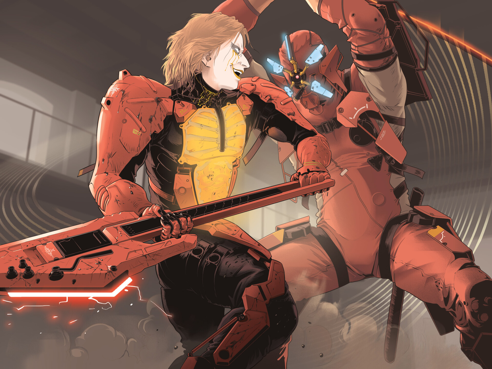 ArtStation - Higgs vs huge BB cyborg ninja from DS2 trailer