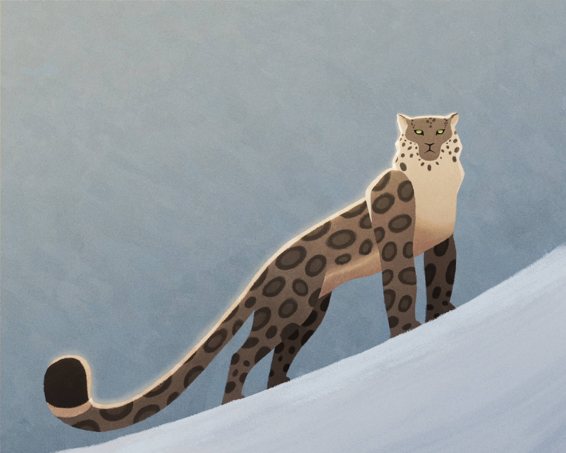 ArtStation - Snow leopard