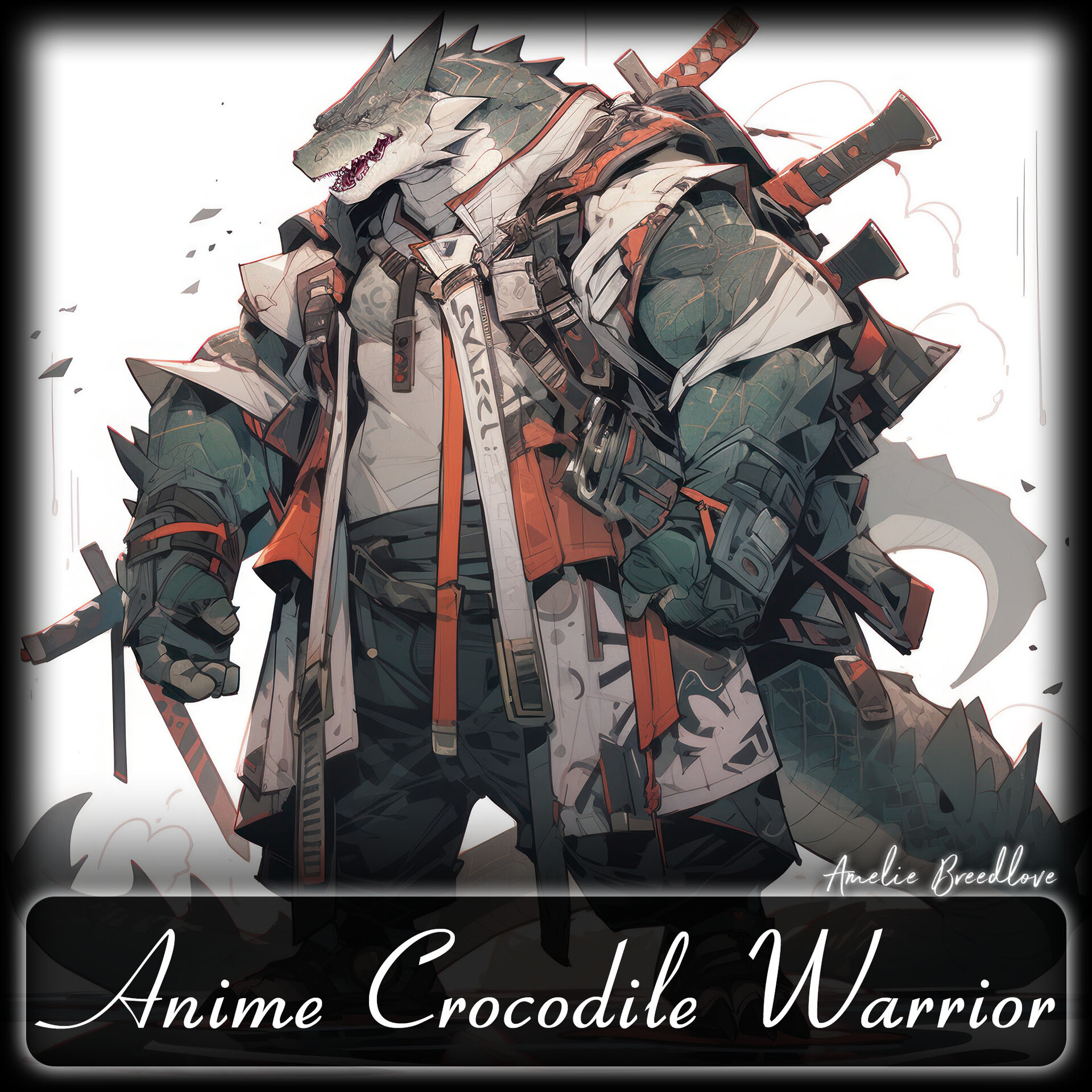 ArtStation - 260 Anime Crocodile Warrior (Full Body) Reference Pack ...
