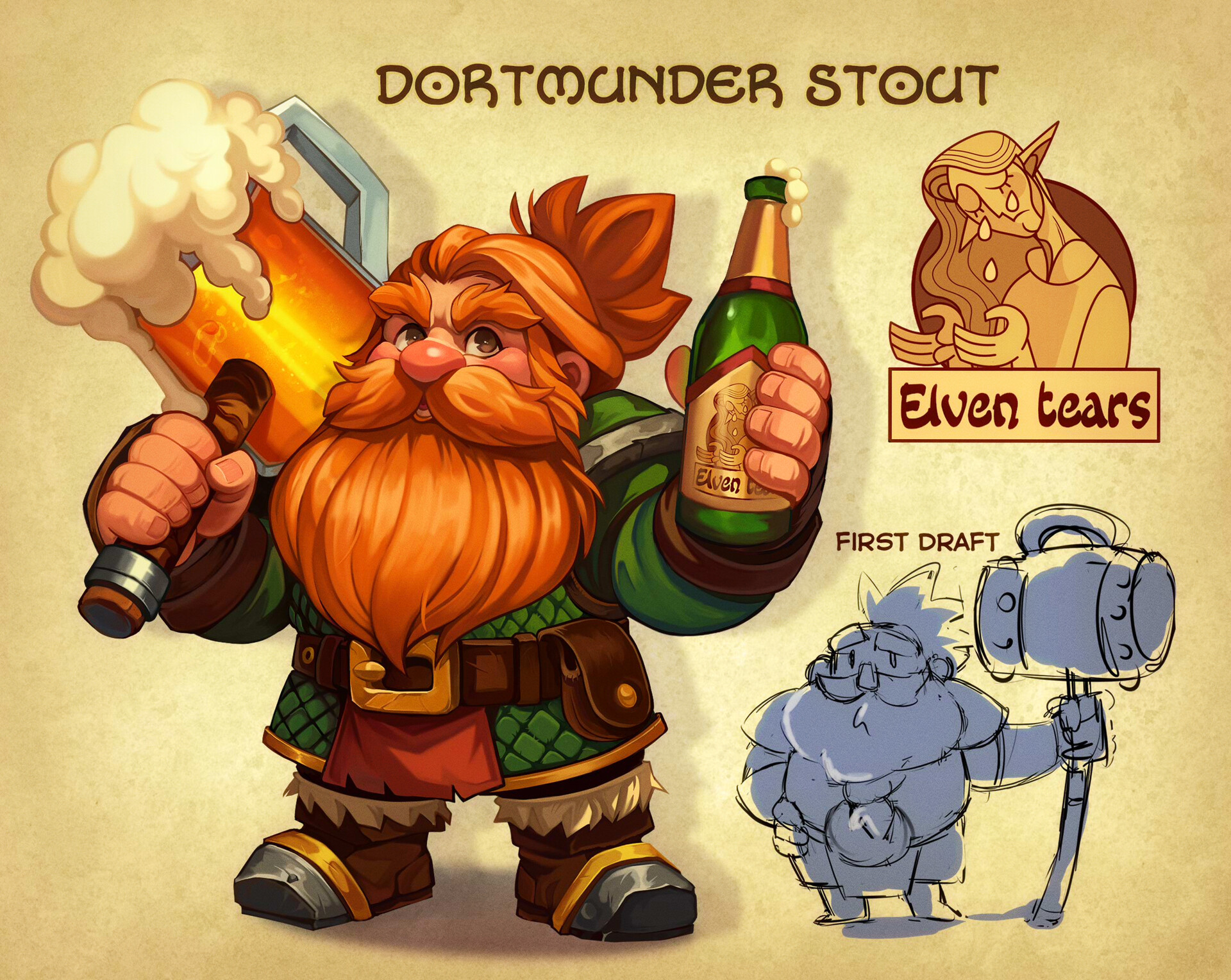 ArtStation - Beer dwarf concept art