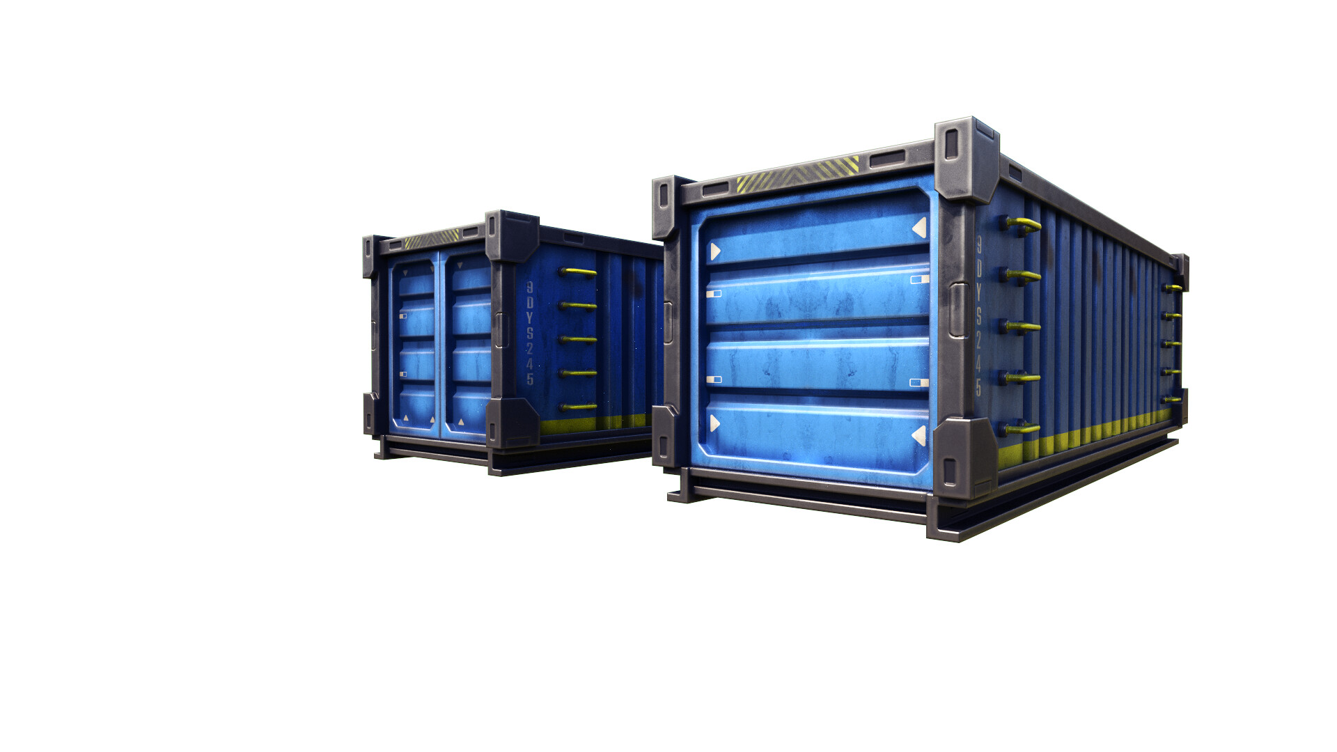 ArtStation - Stylized modular sky-fi container