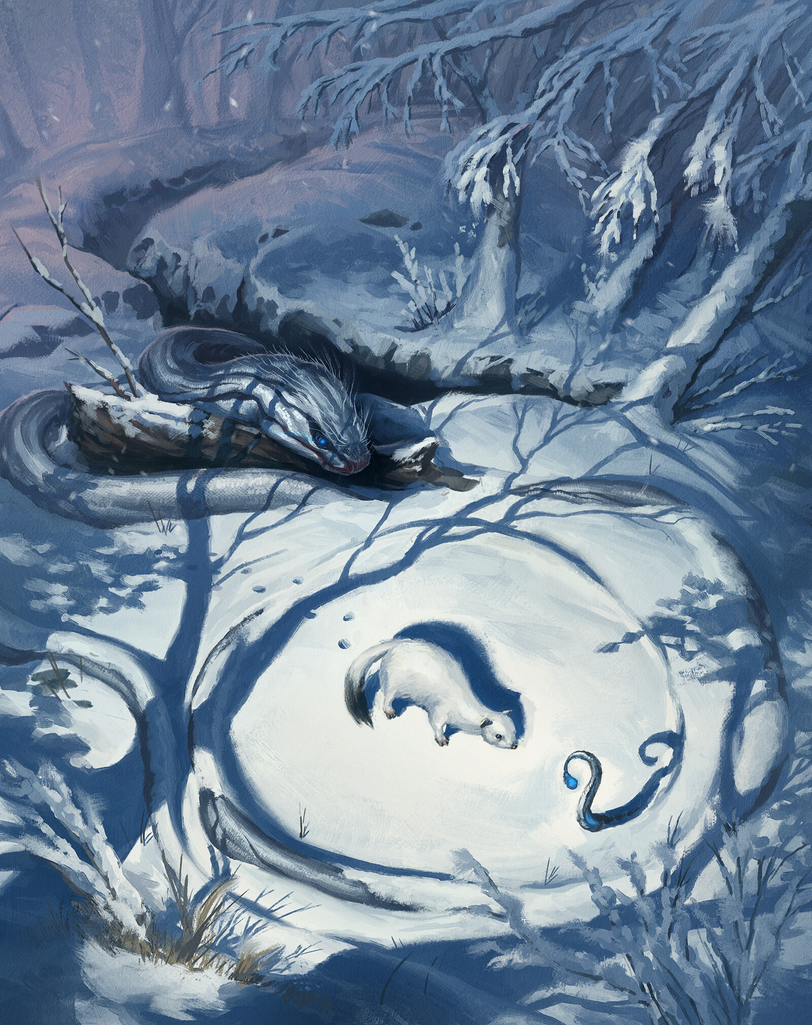 ArtStation - Snow Serpent Hunt