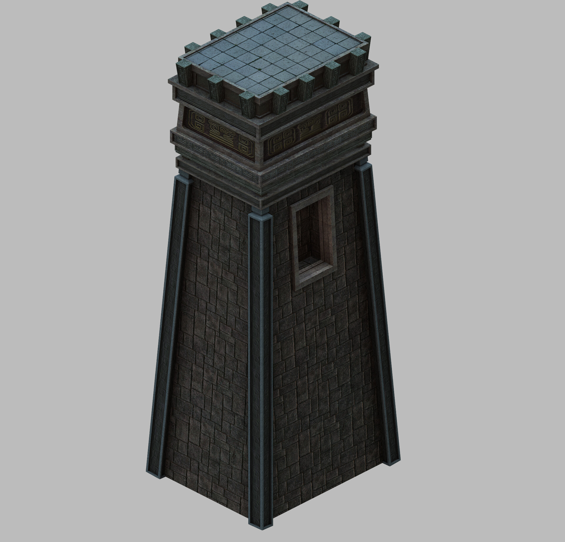ArtStation - Dungeon - square stone pillar 01