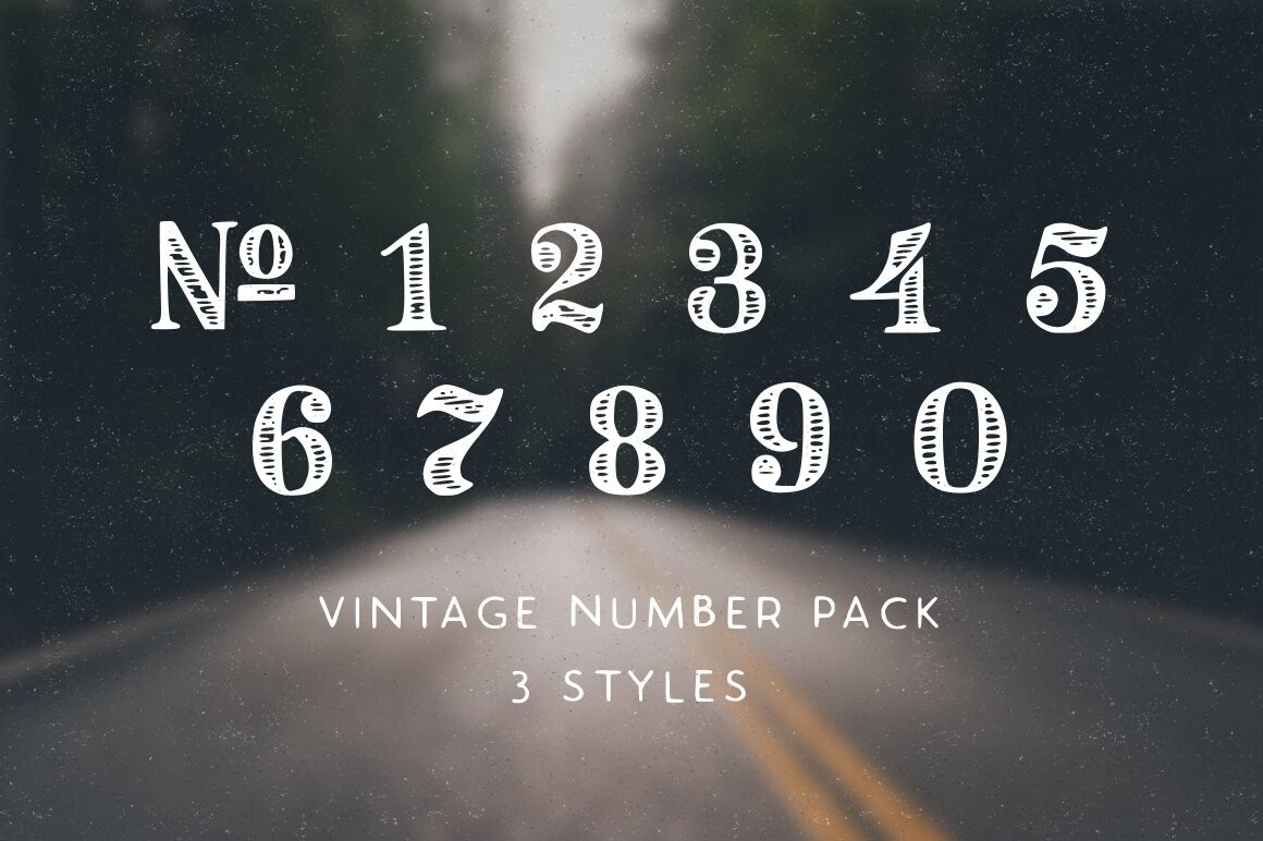 ArtStation - Vintage Number Pack