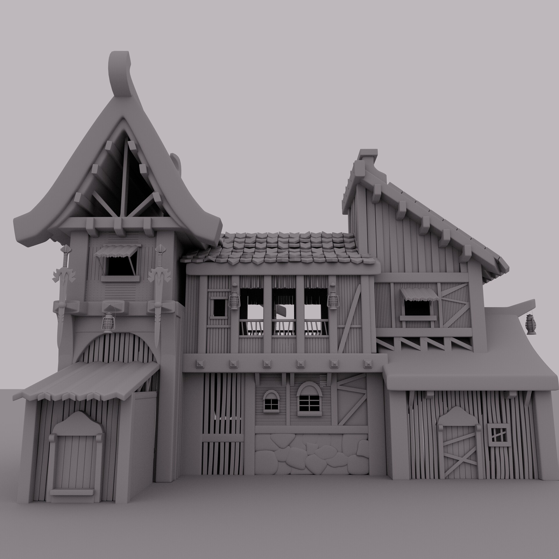 ArtStation - OLDISH CHINESE HOUSE