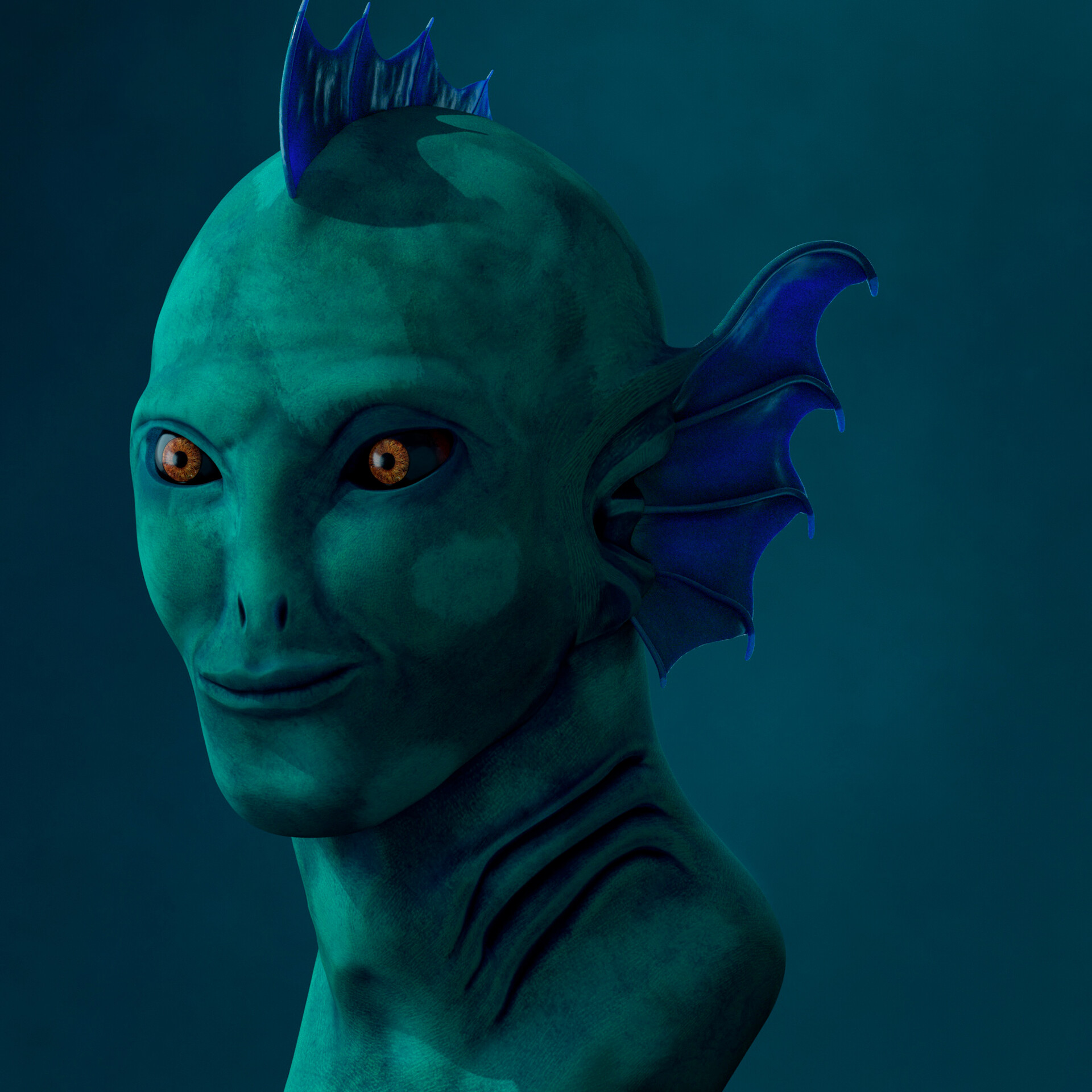 ArtStation - Azarketi (race from Pathfinder) concept