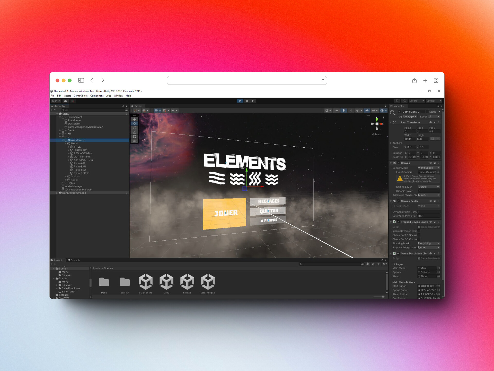 Frid - Elements VR Game