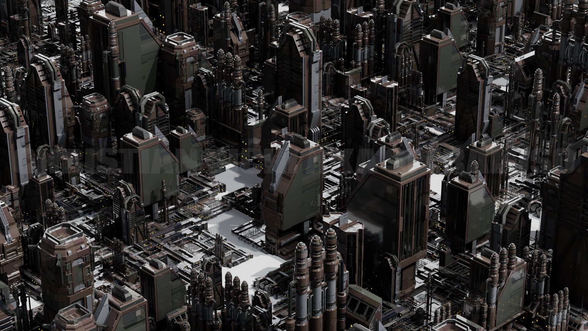 ArtStation - Cyberpunk Military Base Environment Concept