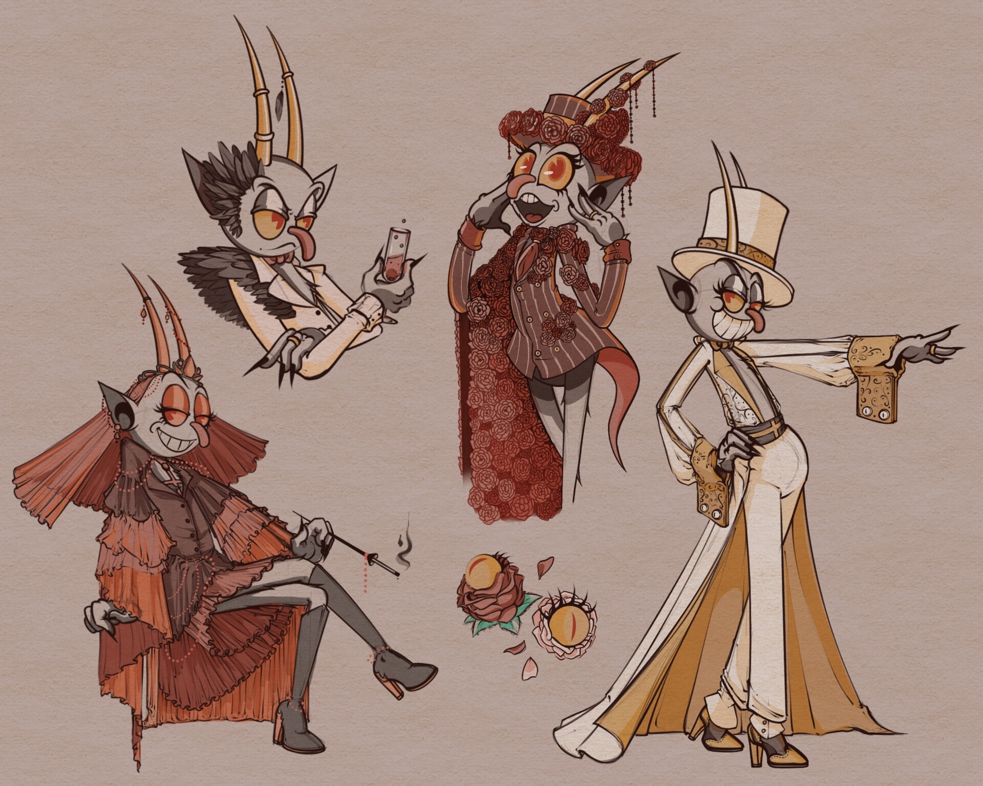 ArtStation - Devilish Wedding Costume Concepts