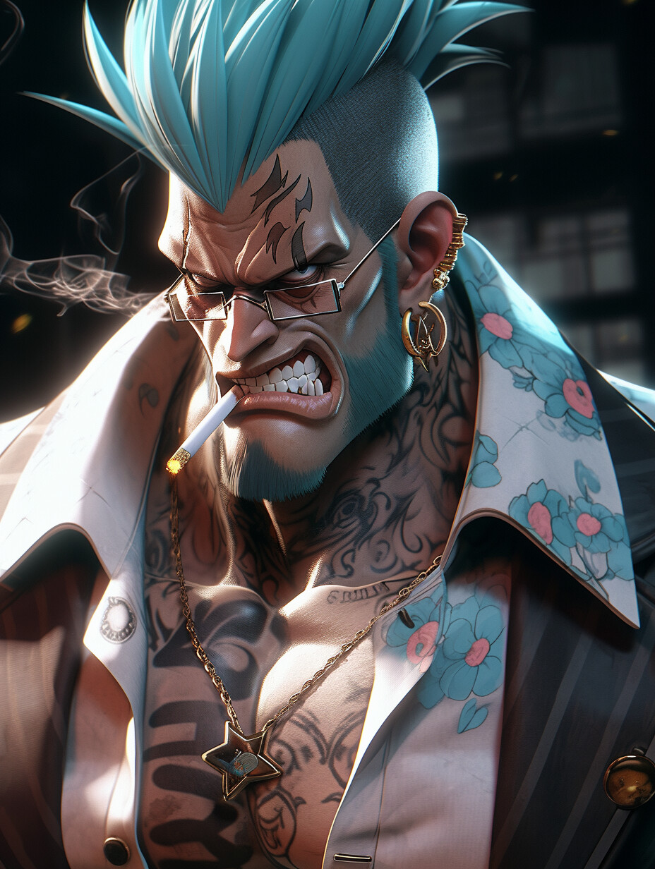 ArtStation - Life-like Portrait of FRANKY from One Piece