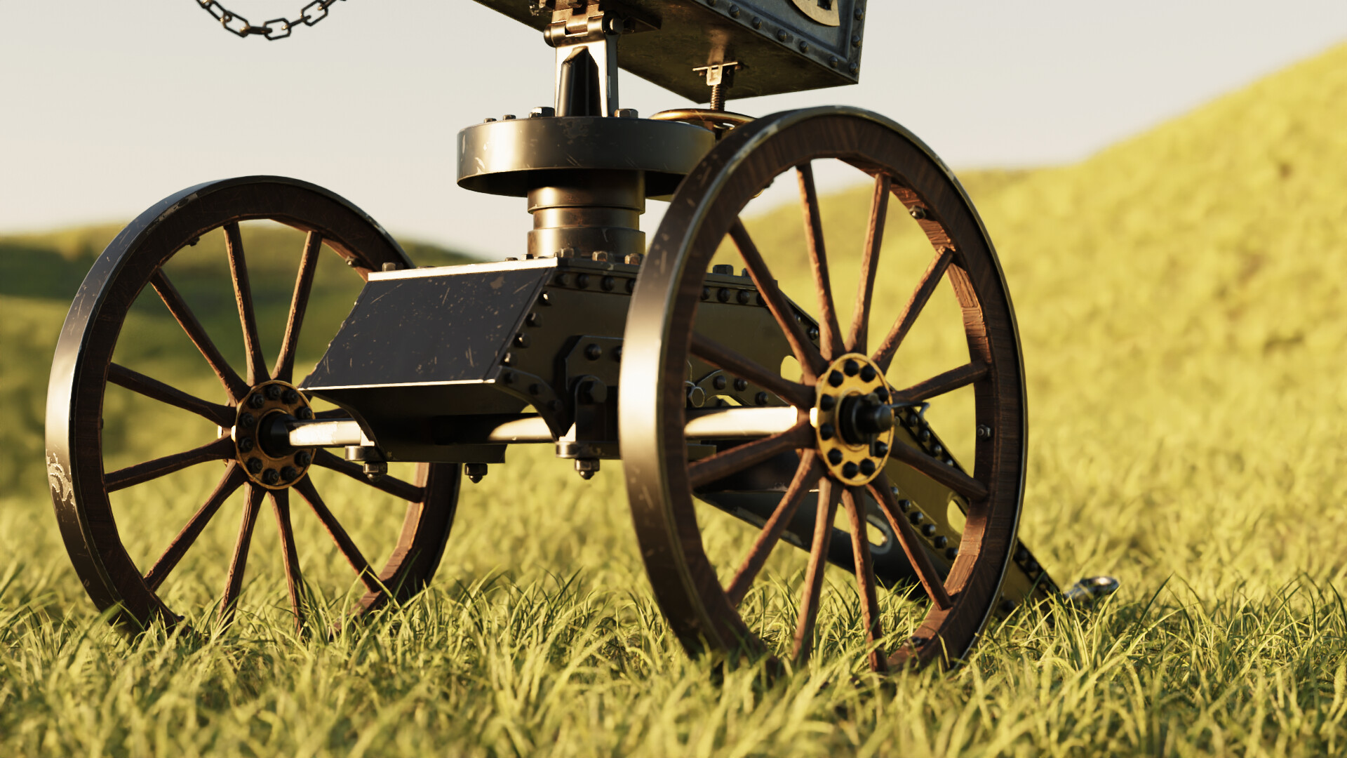 Anjan Shyama - Nepalese Bira Gun Hand Cranked Double Barrel Rapid Fire Gun