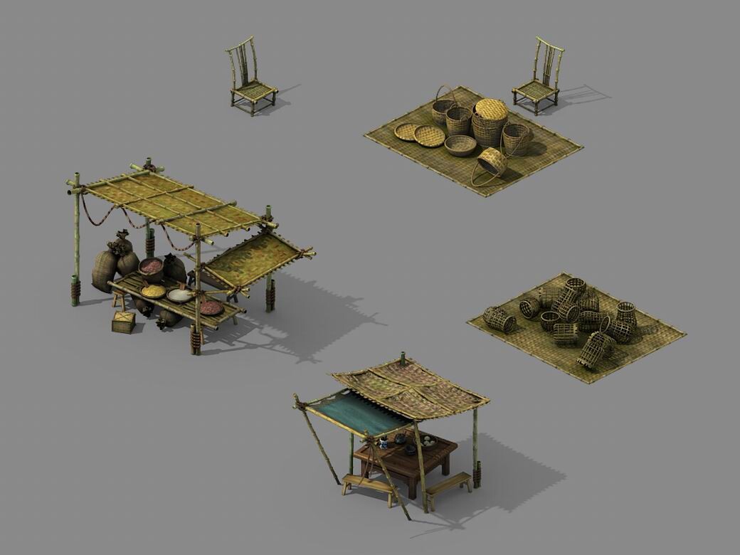 ArtStation - New Village - bamboo stand