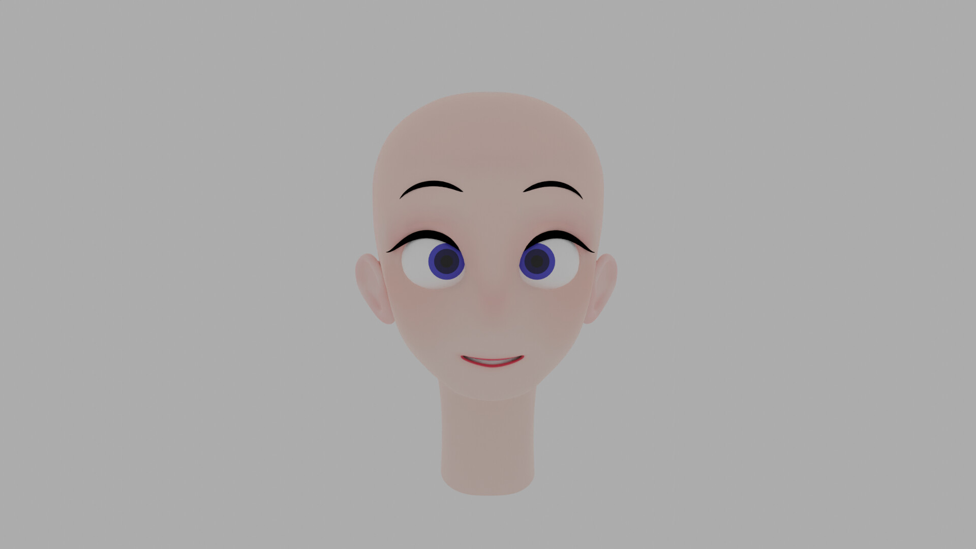 ArtStation - Anime character head Low-poly 3D model