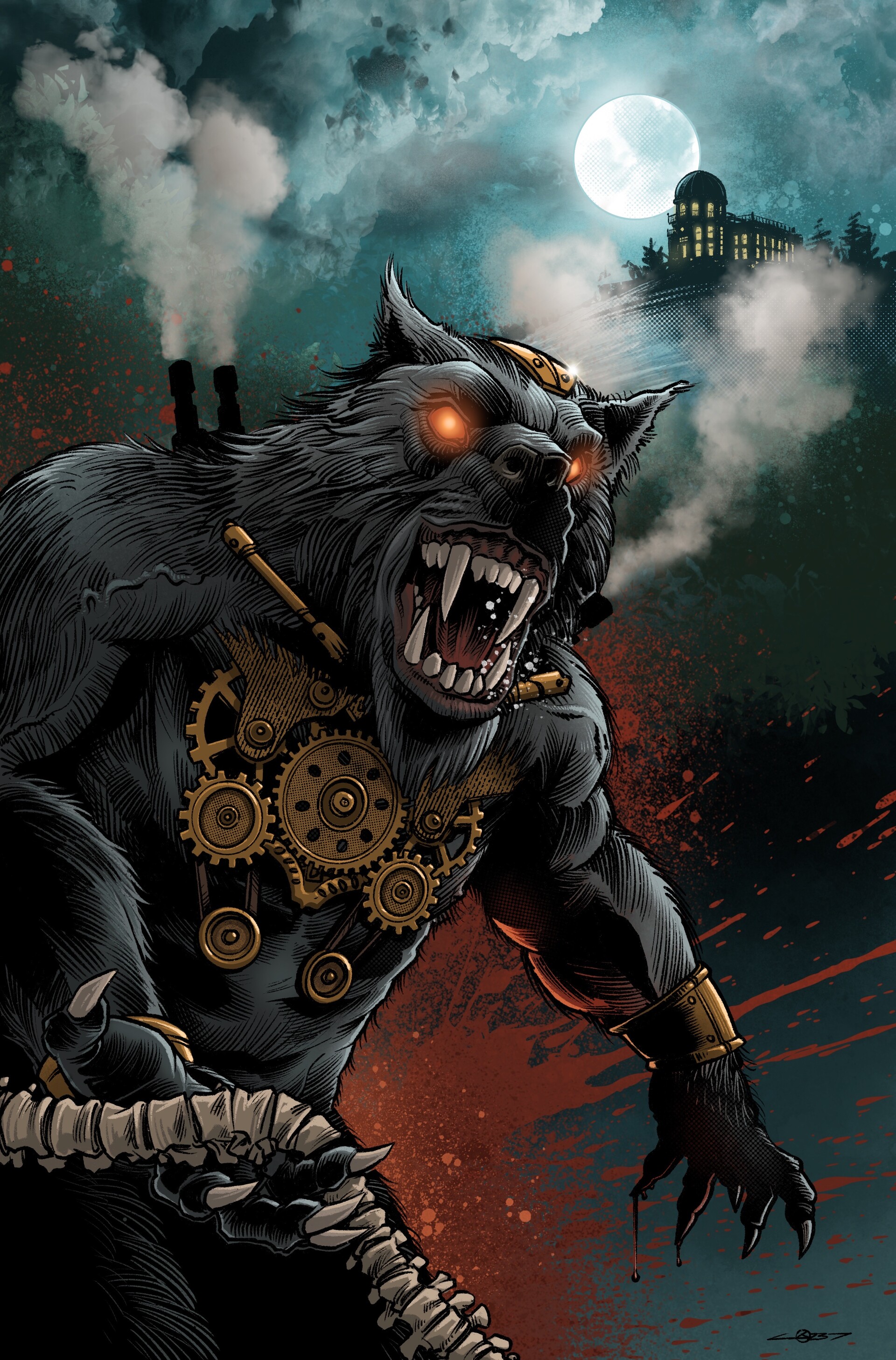 ArtStation - Clockwork Werewolves Cover Art