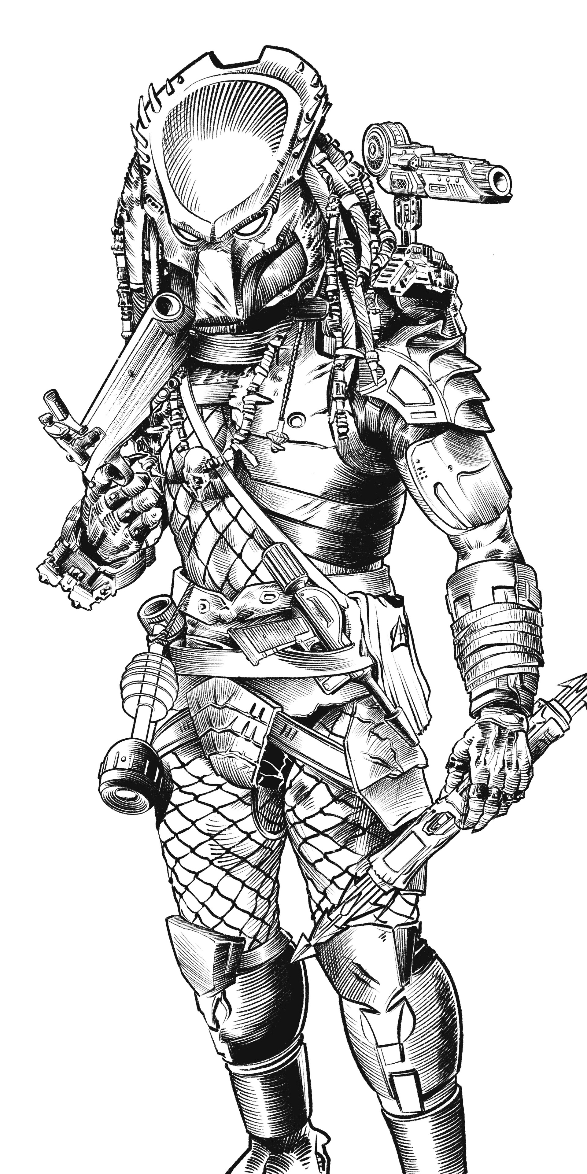 predator easy drawing