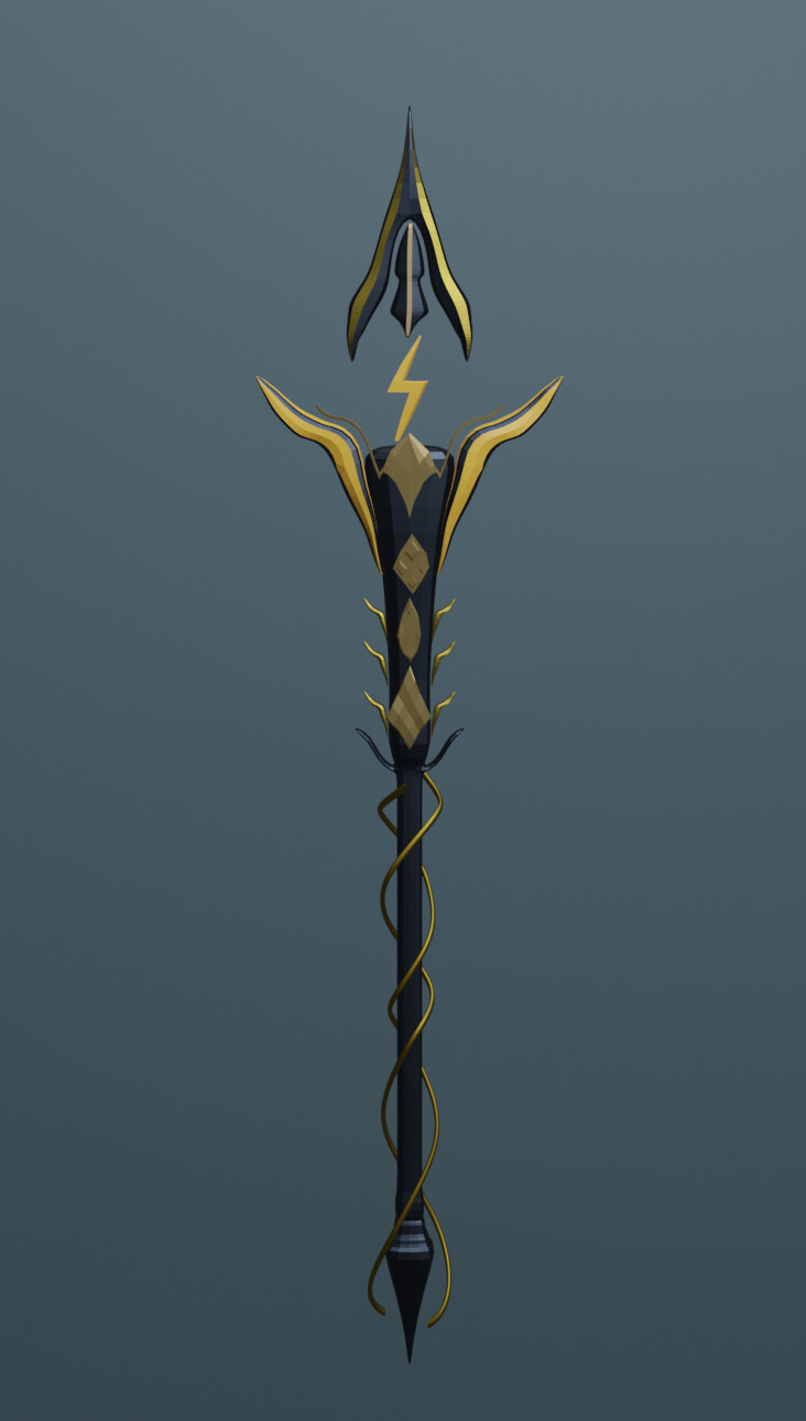 ArtStation - Weapons|staff lightning