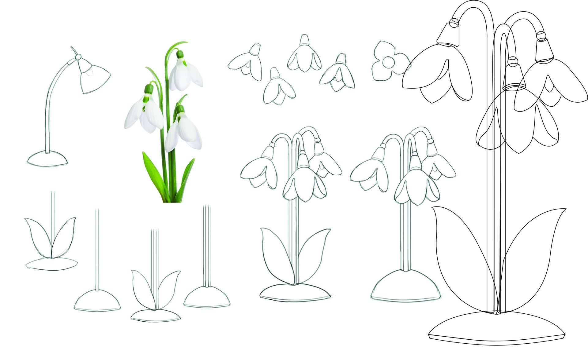 Kane Mann - SnowDrop Lamp Mock Product Design