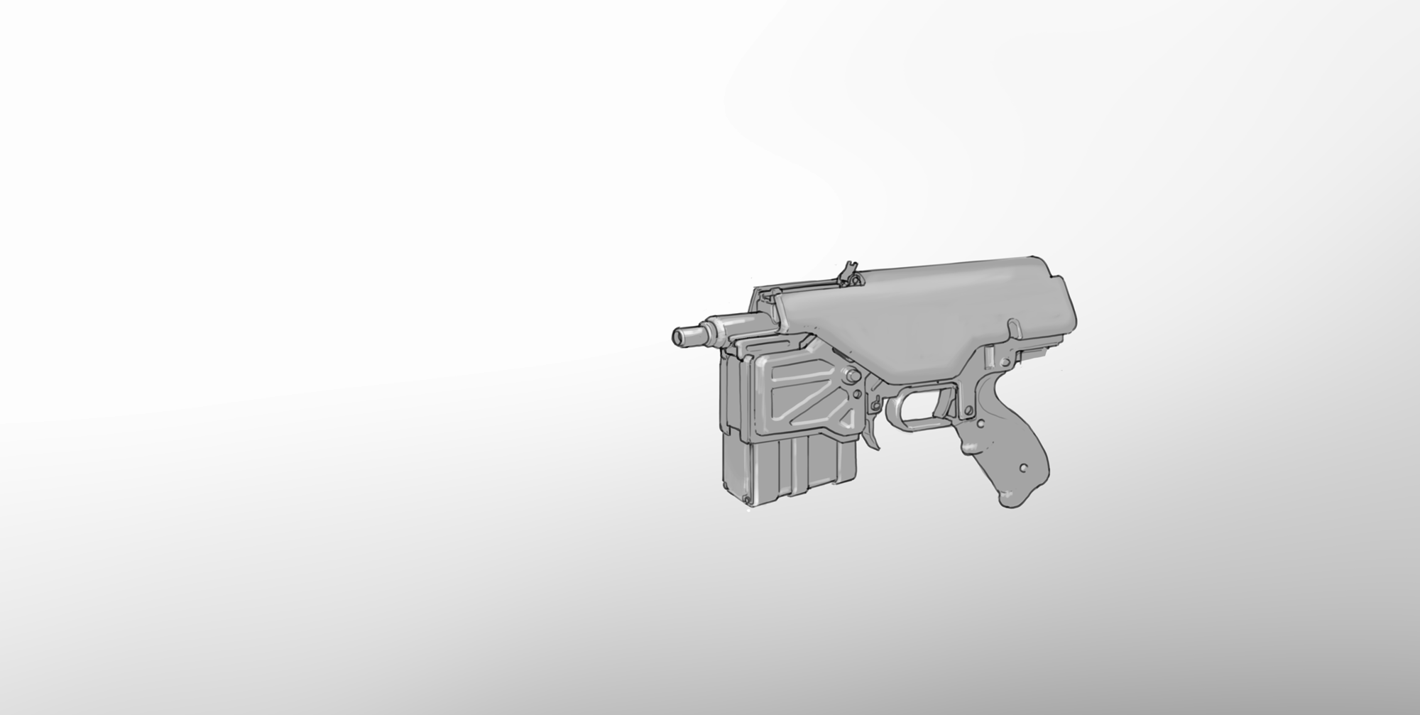 how to draw a nerf gun step by step