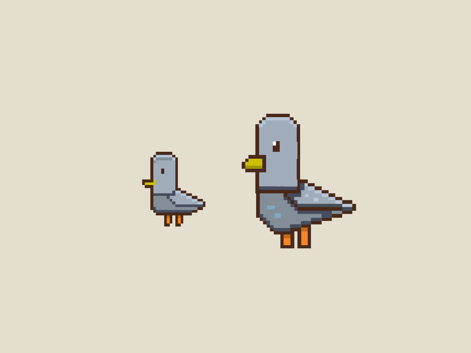 ArtStation - pixel pigeon bird