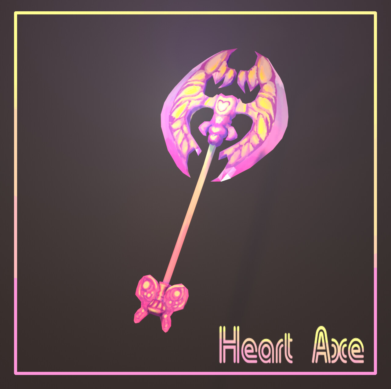 ArtStation - Fantasy Heart Butterfly Axe