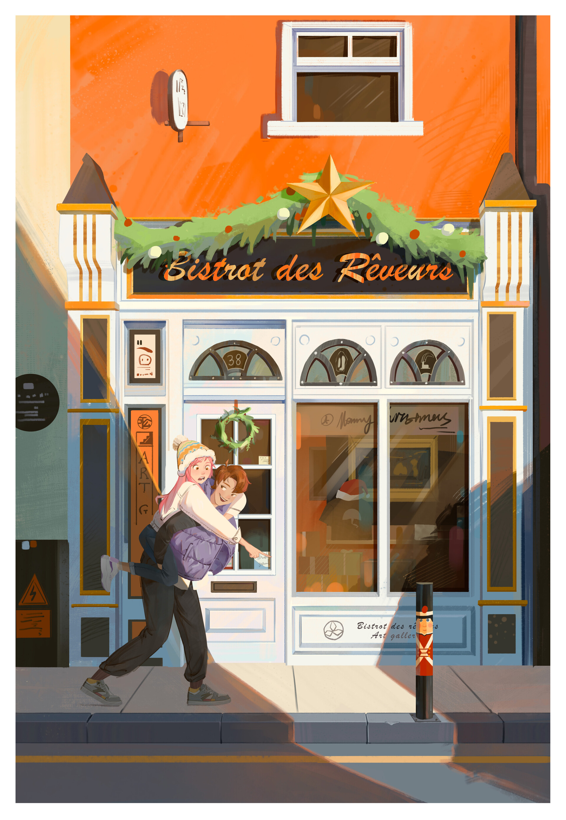 ArtStation - Thick paint illustration practice Christmas series