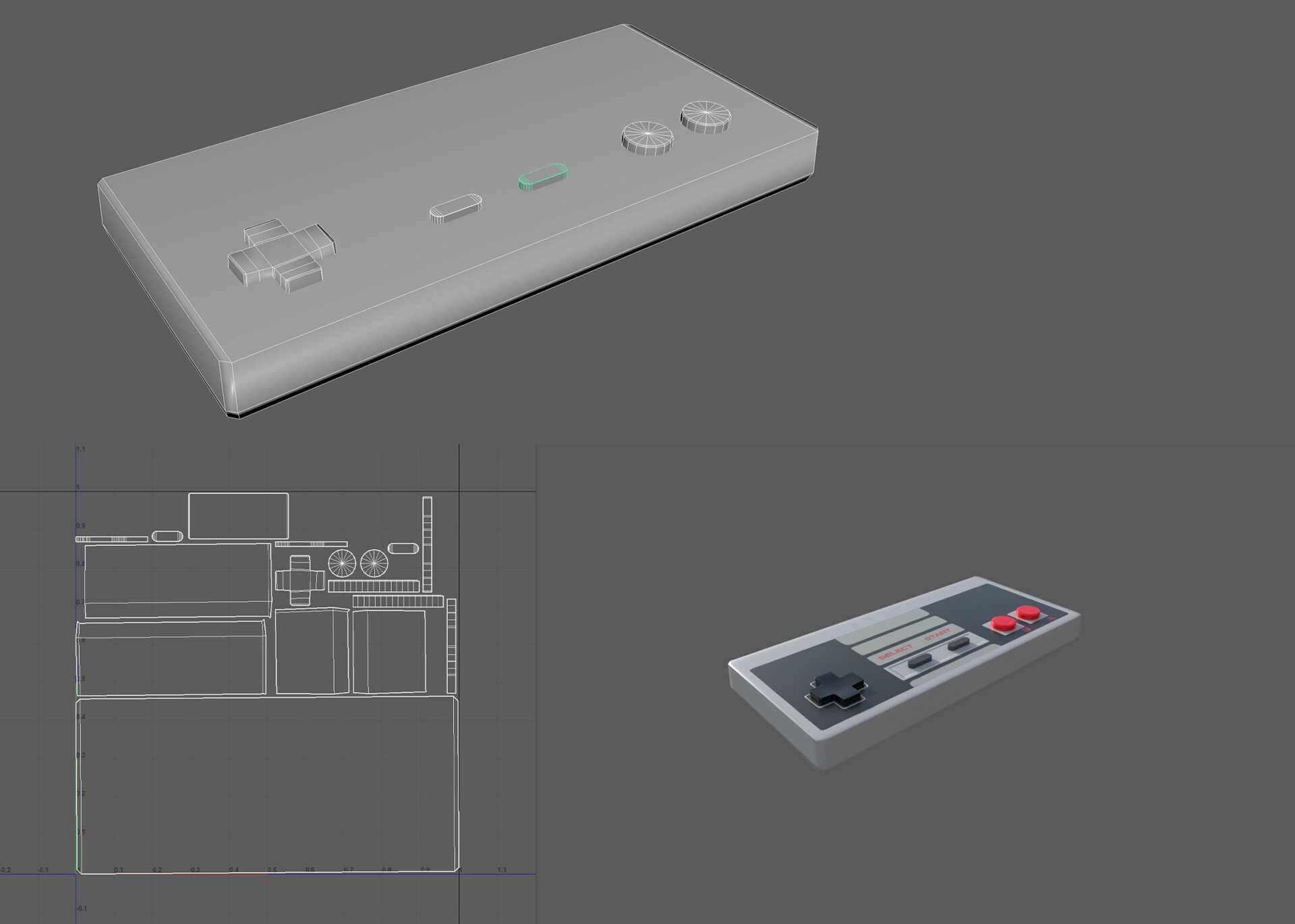 ArtStation - Nes Controller 3D Model