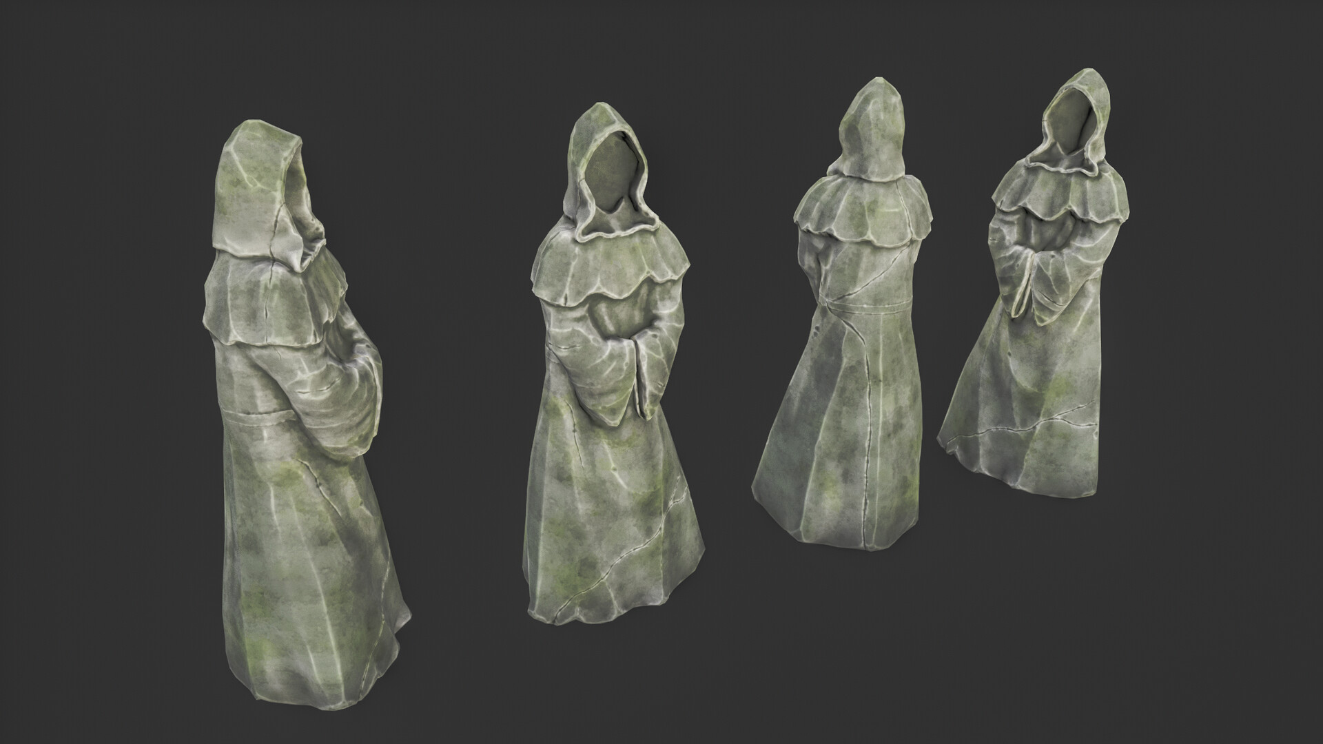 ArtStation - Stylized monk statue