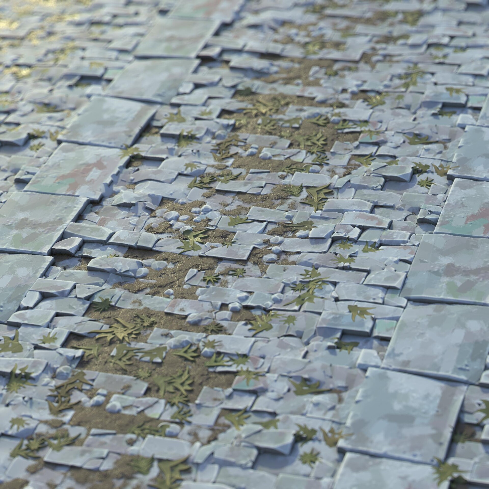 Hugh Stuart - Stylized Damaged pavements