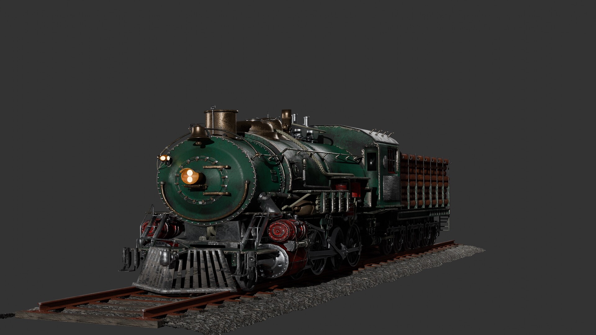 ArtStation - Steam engine train 3D Model