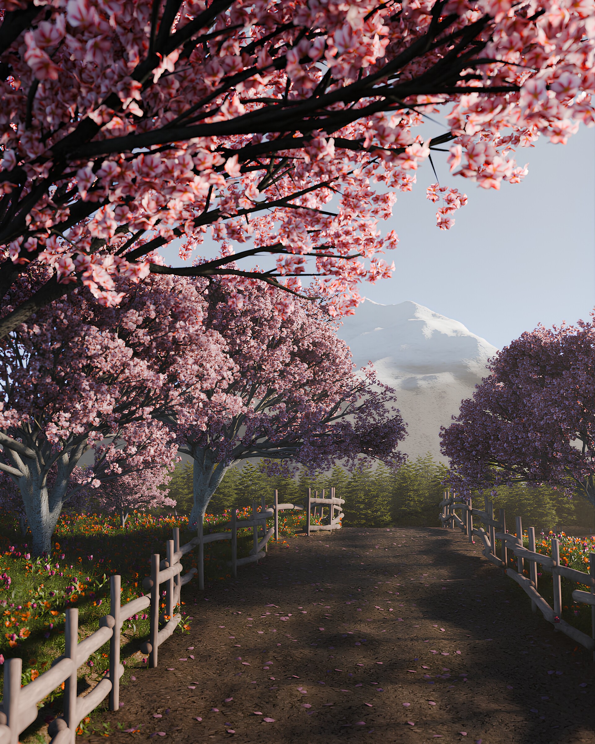 ArtStation - Cherry Blossoms