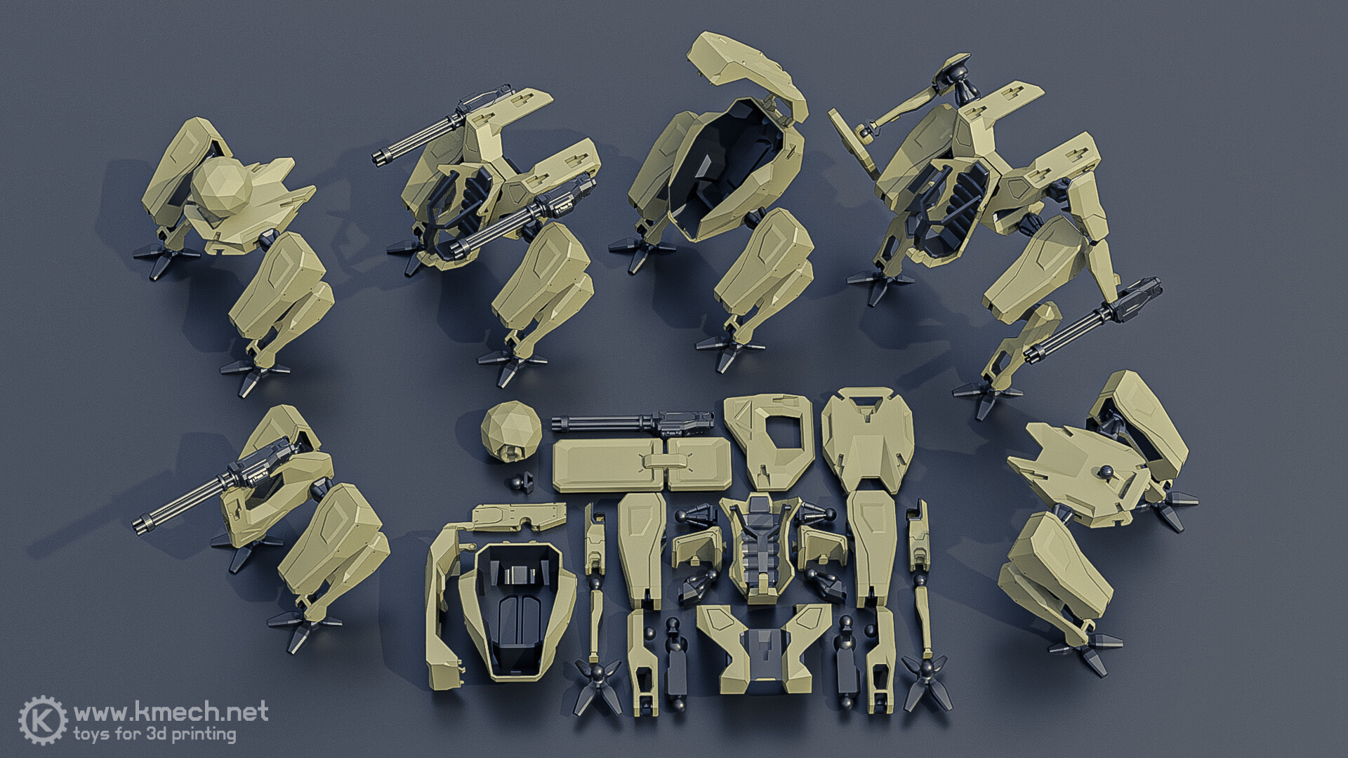 ArtStation - Free Mech Action Figure for 3d printing