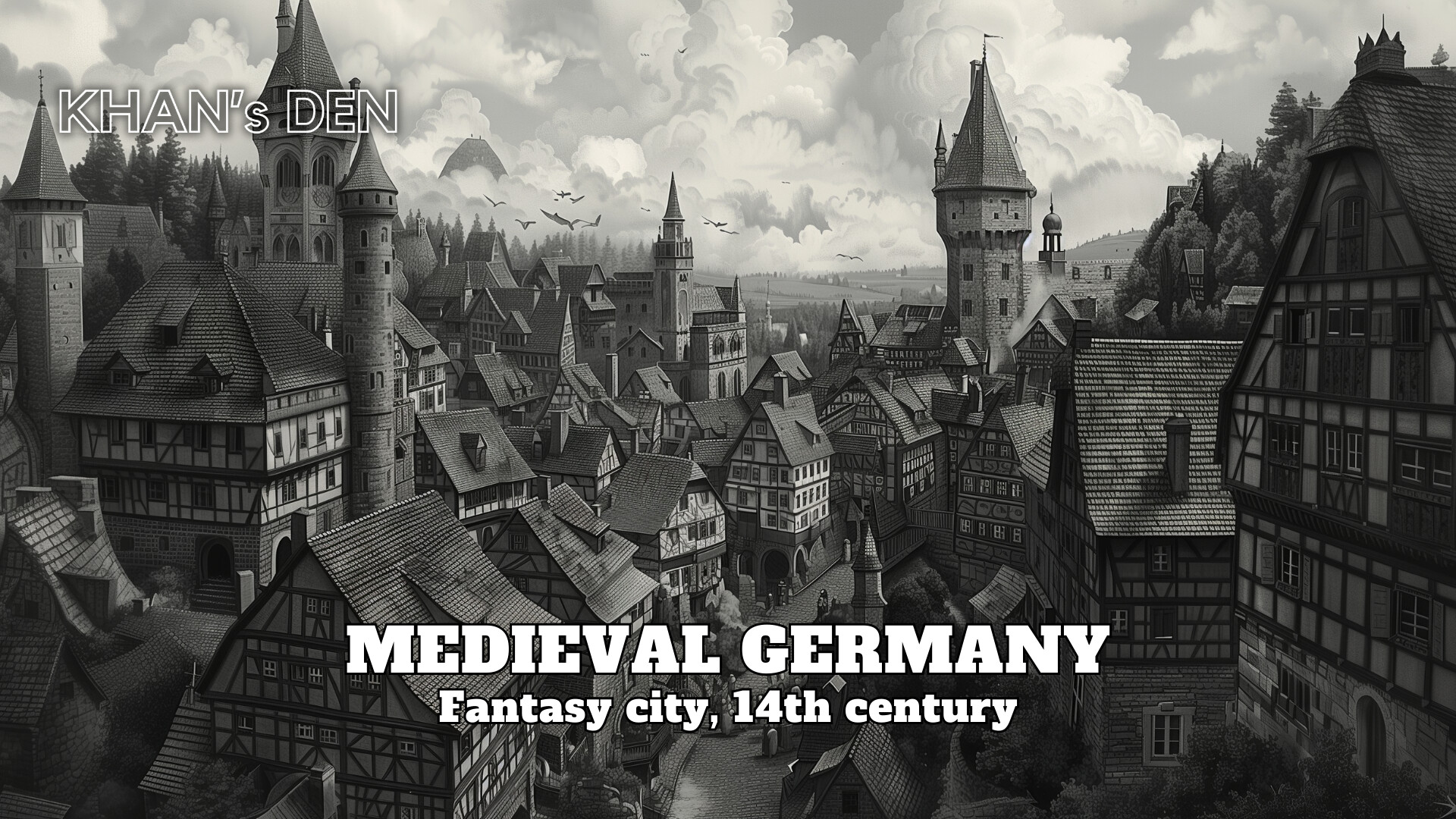 ArtStation - Panoramic of a medieval German City, 14th century