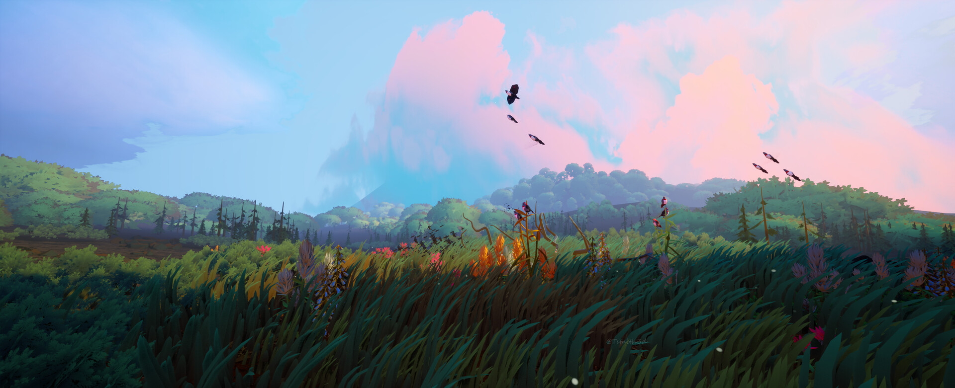 Tyler Smith - Flocks Amongst the Evening Grass (UE5)