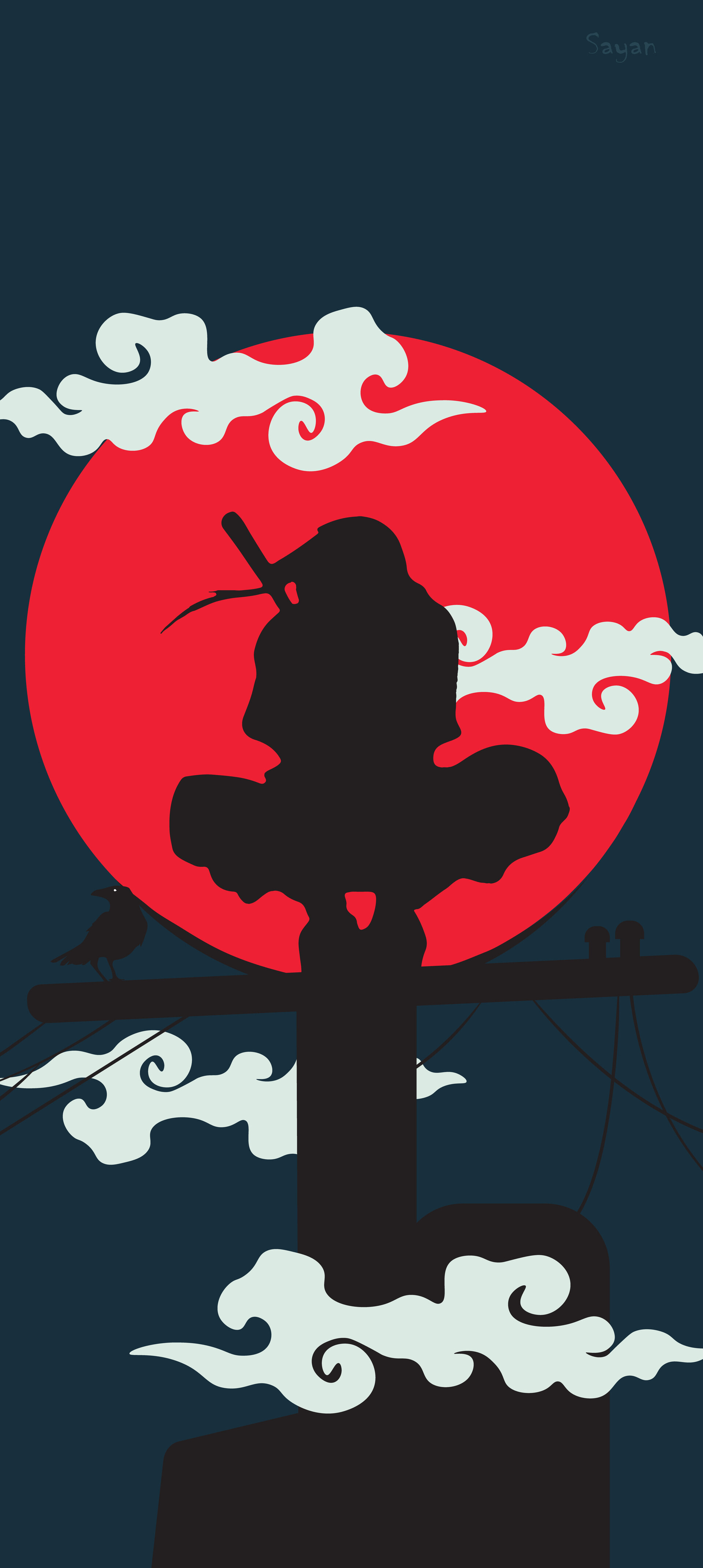 itachi wallpaper moon