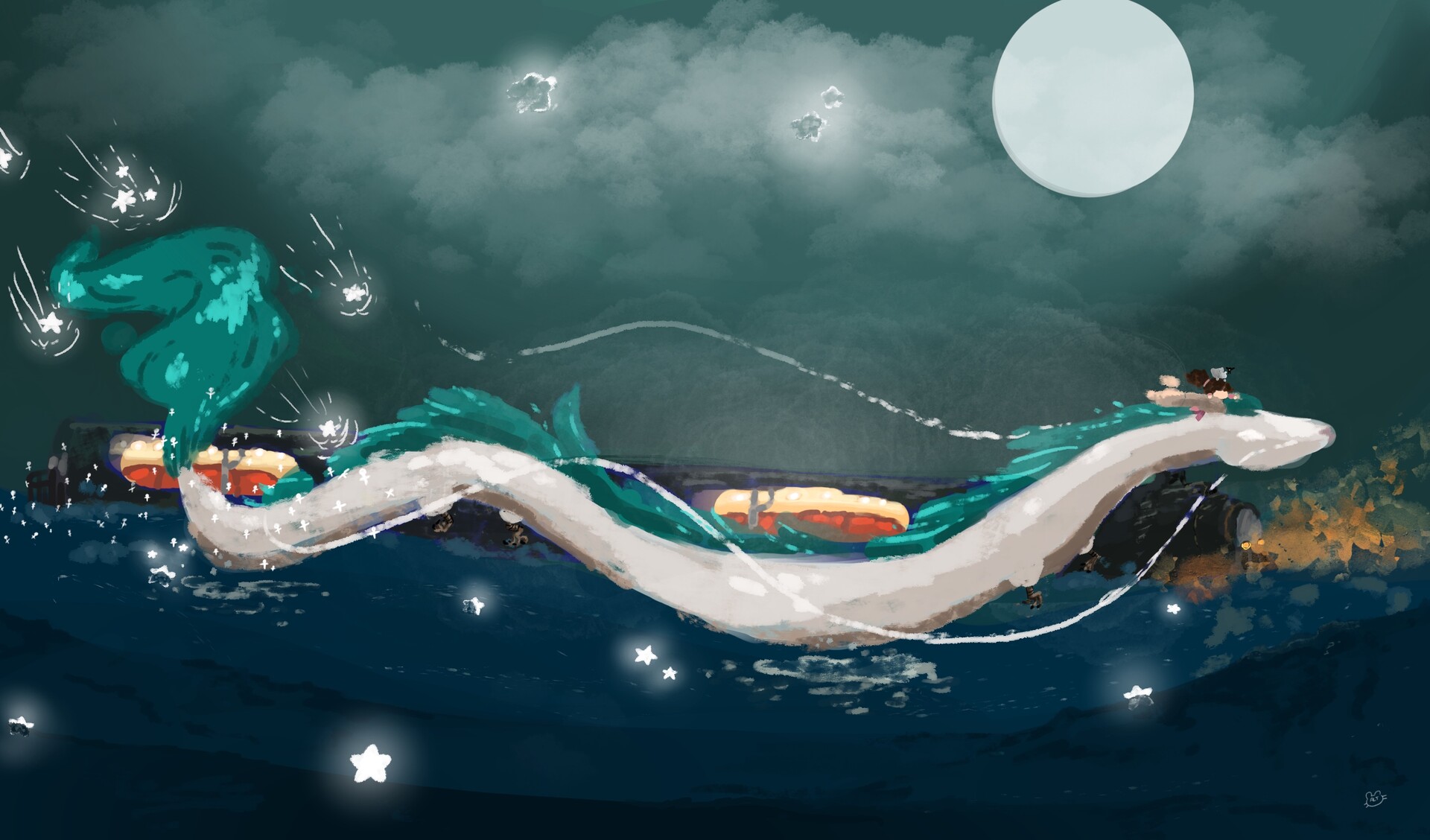 ArtStation - Starry ocean