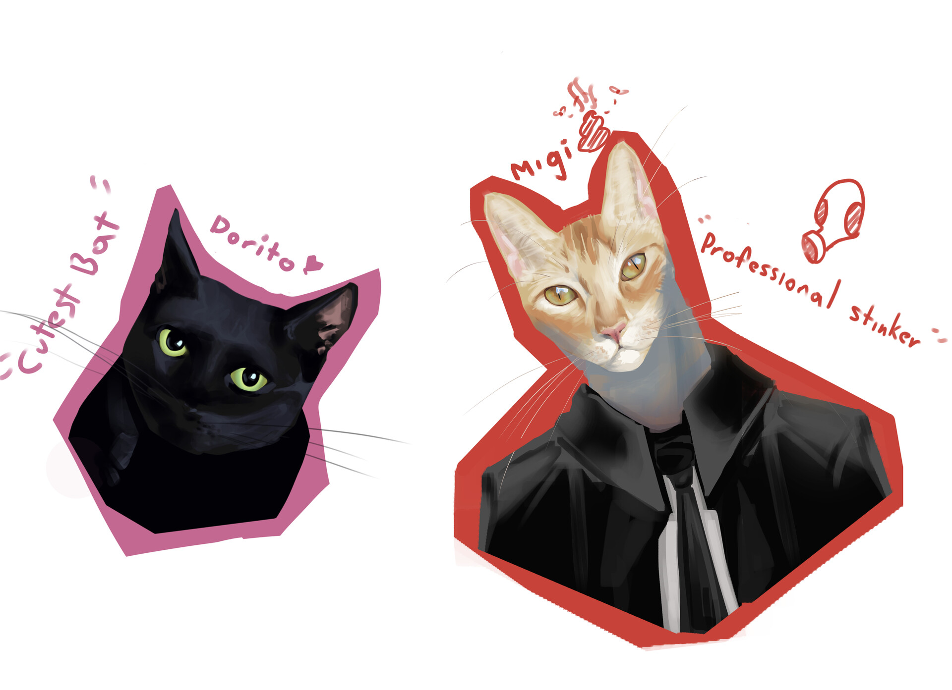 ArtStation - I've been painting my cats 😇