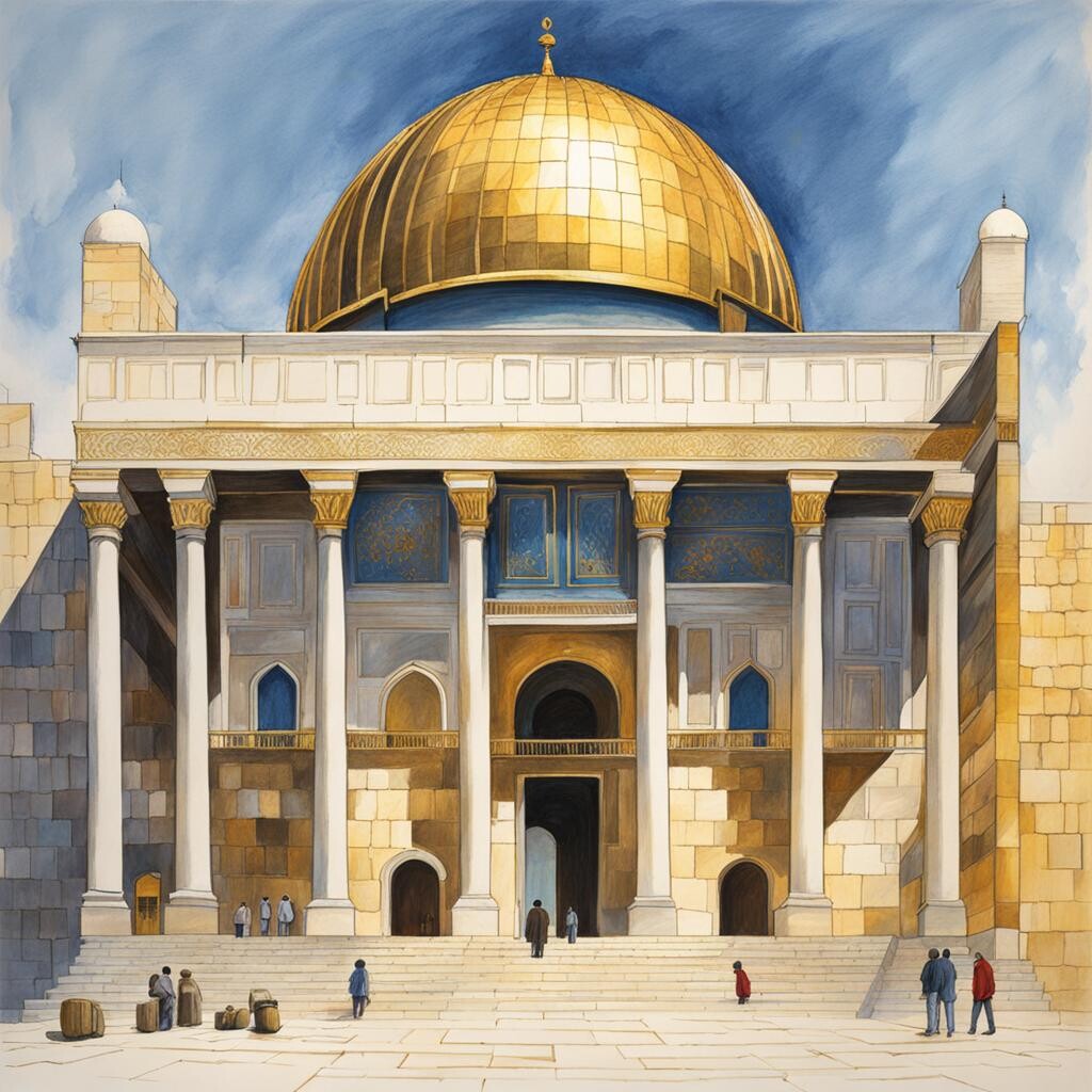 ArtStation - golden dome building